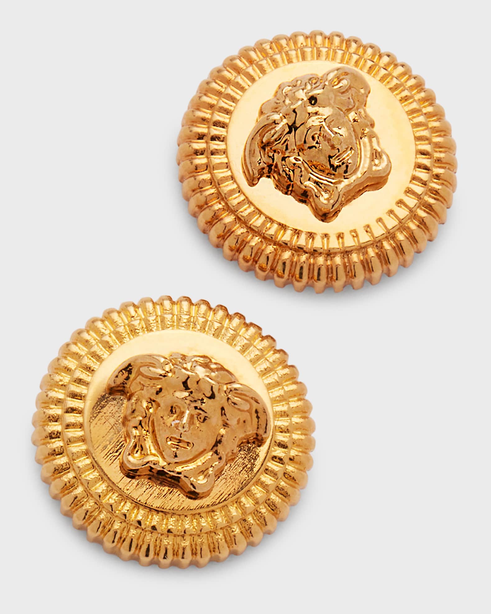 Versace Men's Medusa Stud Earrings | Neiman Marcus