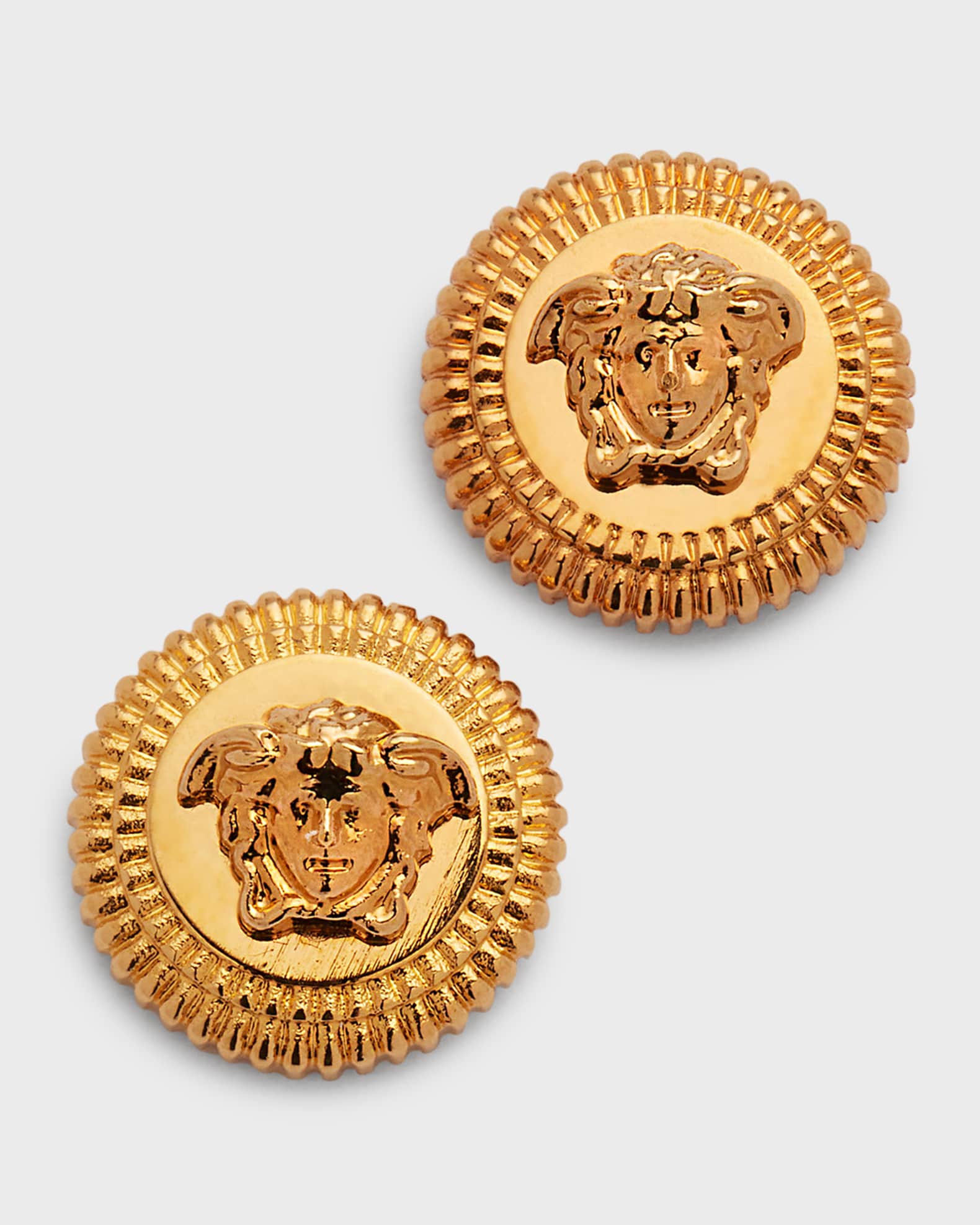Versace Men's Medusa Stud Earrings | Neiman Marcus