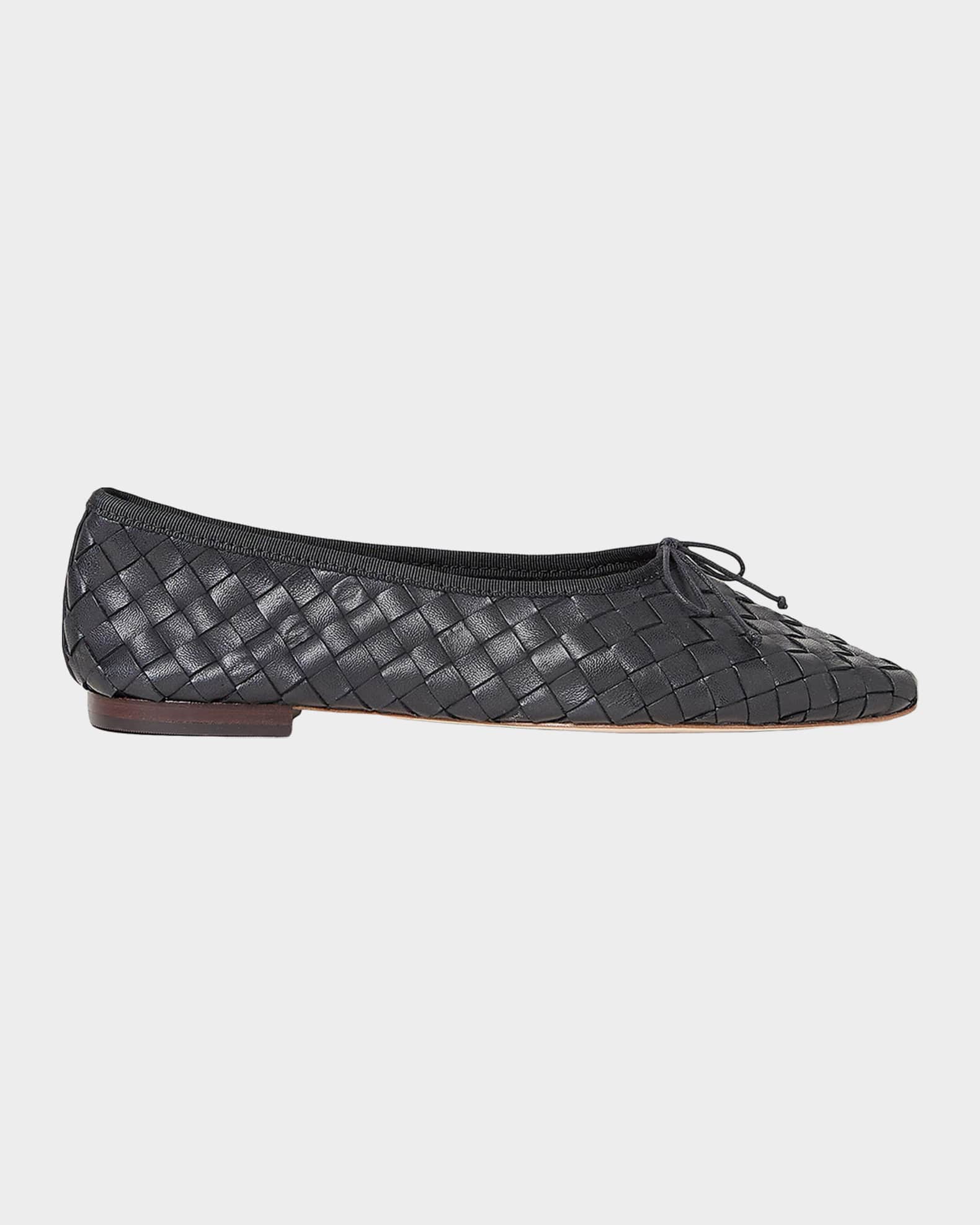 Loeffler Randall Landry Woven Leather Ballerina Flats | Neiman Marcus