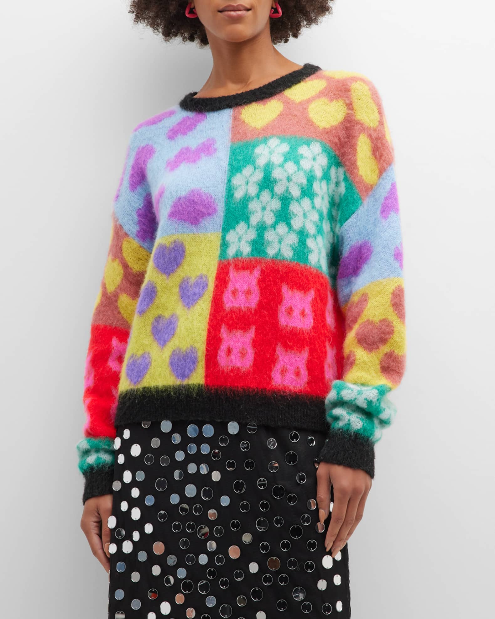 Essentiel Antwerp Cassidi Multi-Pattern Graphic Jumper | Neiman Marcus