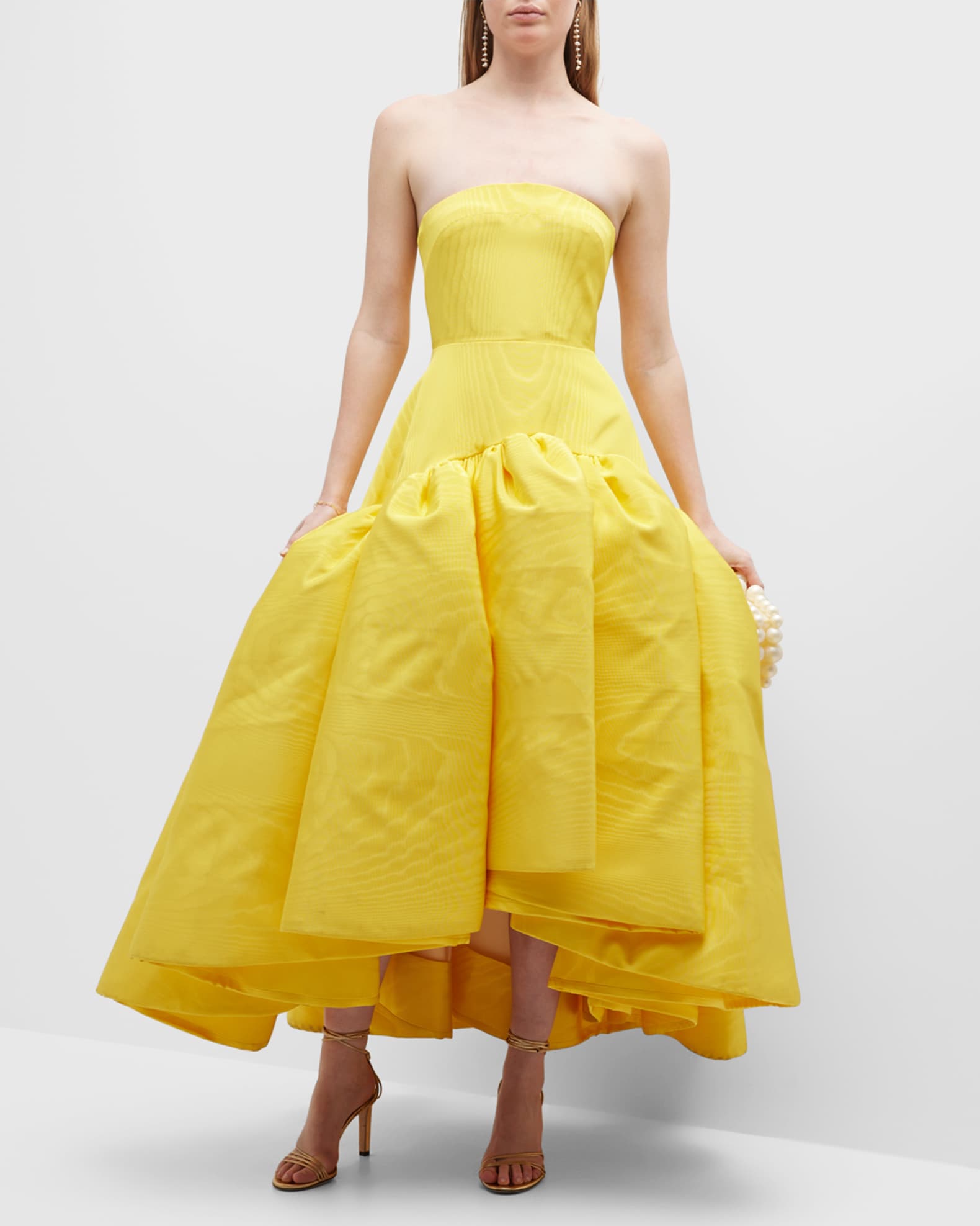 Bach Mai Moire Volant Fit-and-Flare Dress | Neiman Marcus