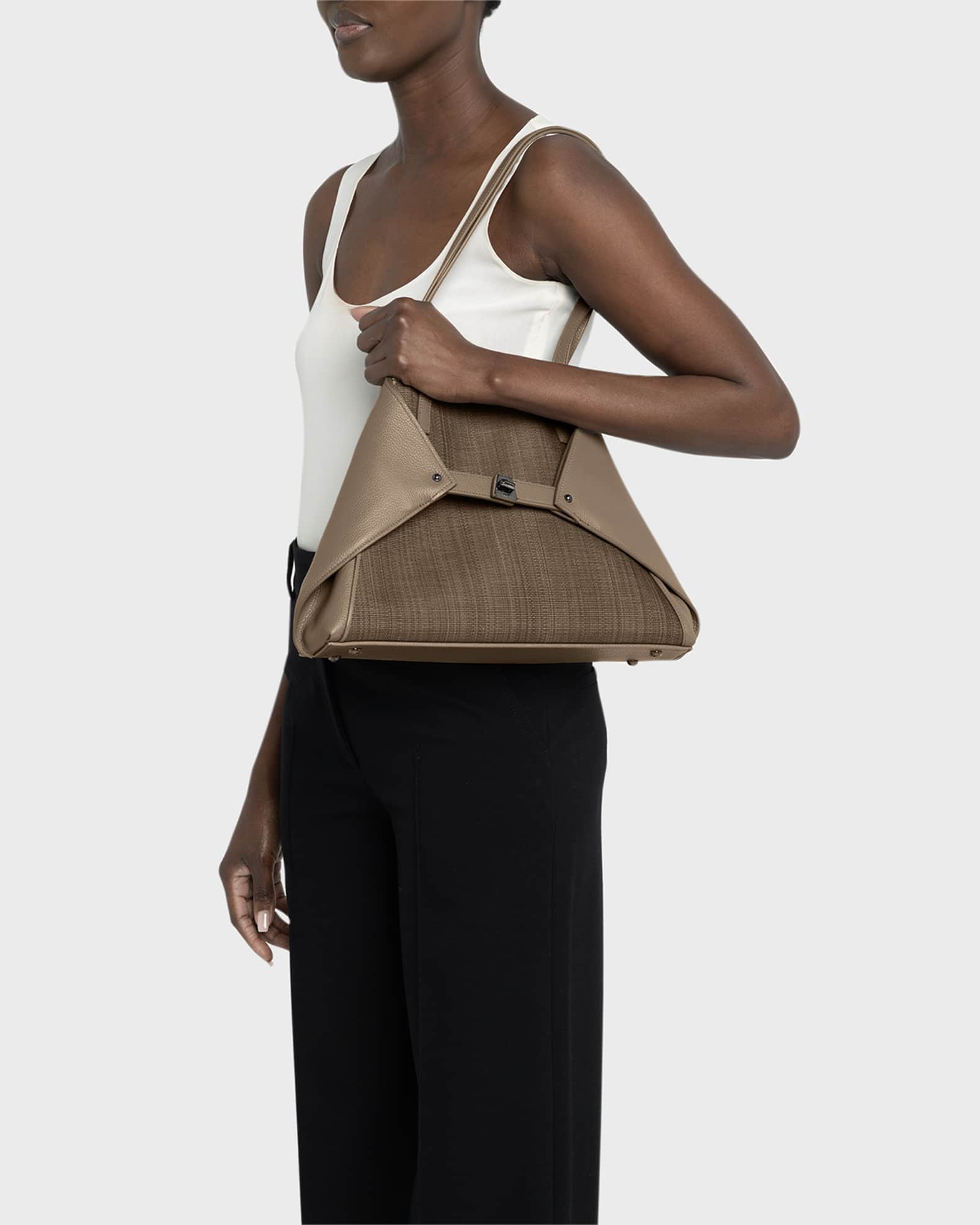Akris Ai Small Leather Shoulder Bag | Neiman Marcus