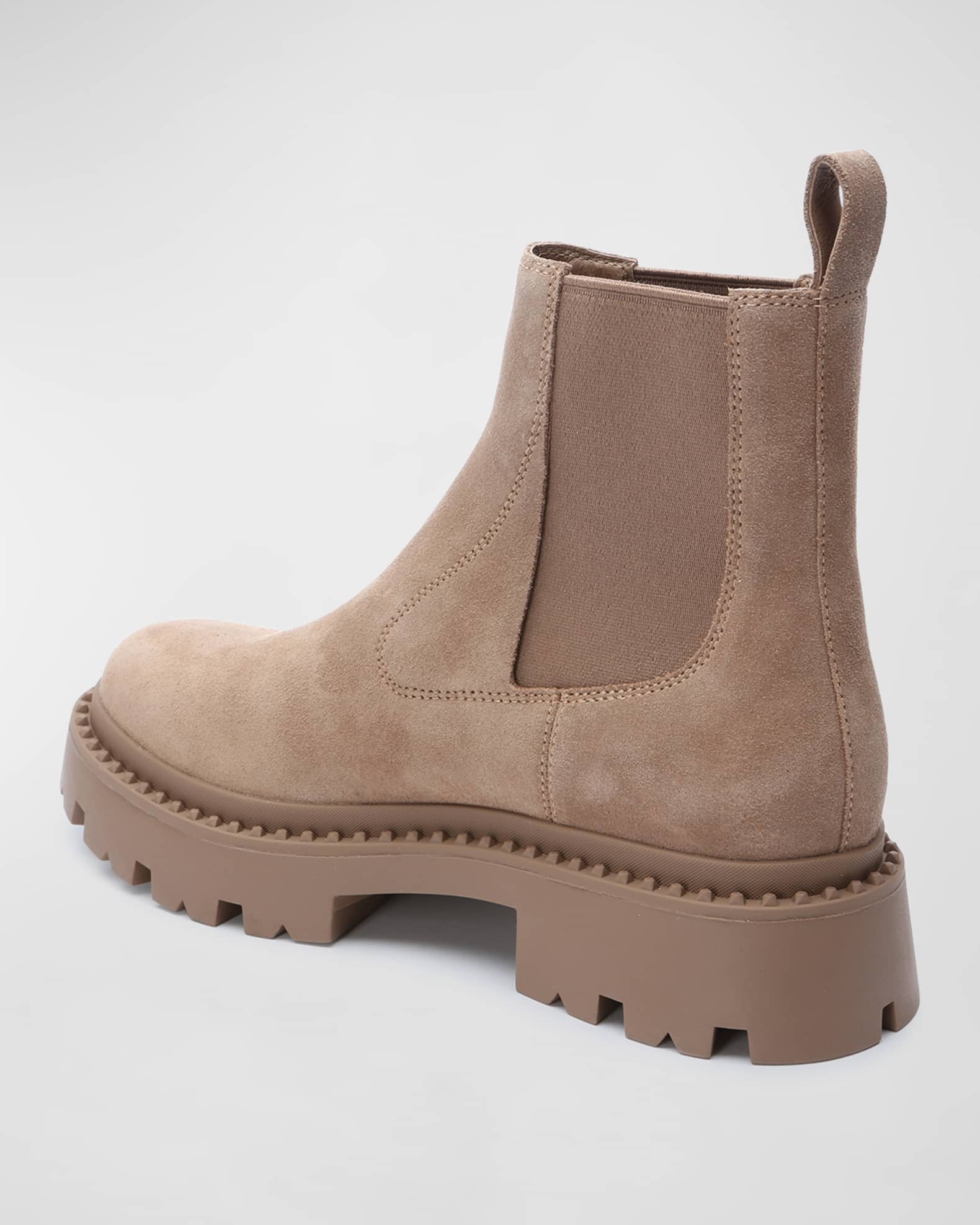 Ash Genesis Suede Lug-Sole Chelsea Booties | Neiman Marcus