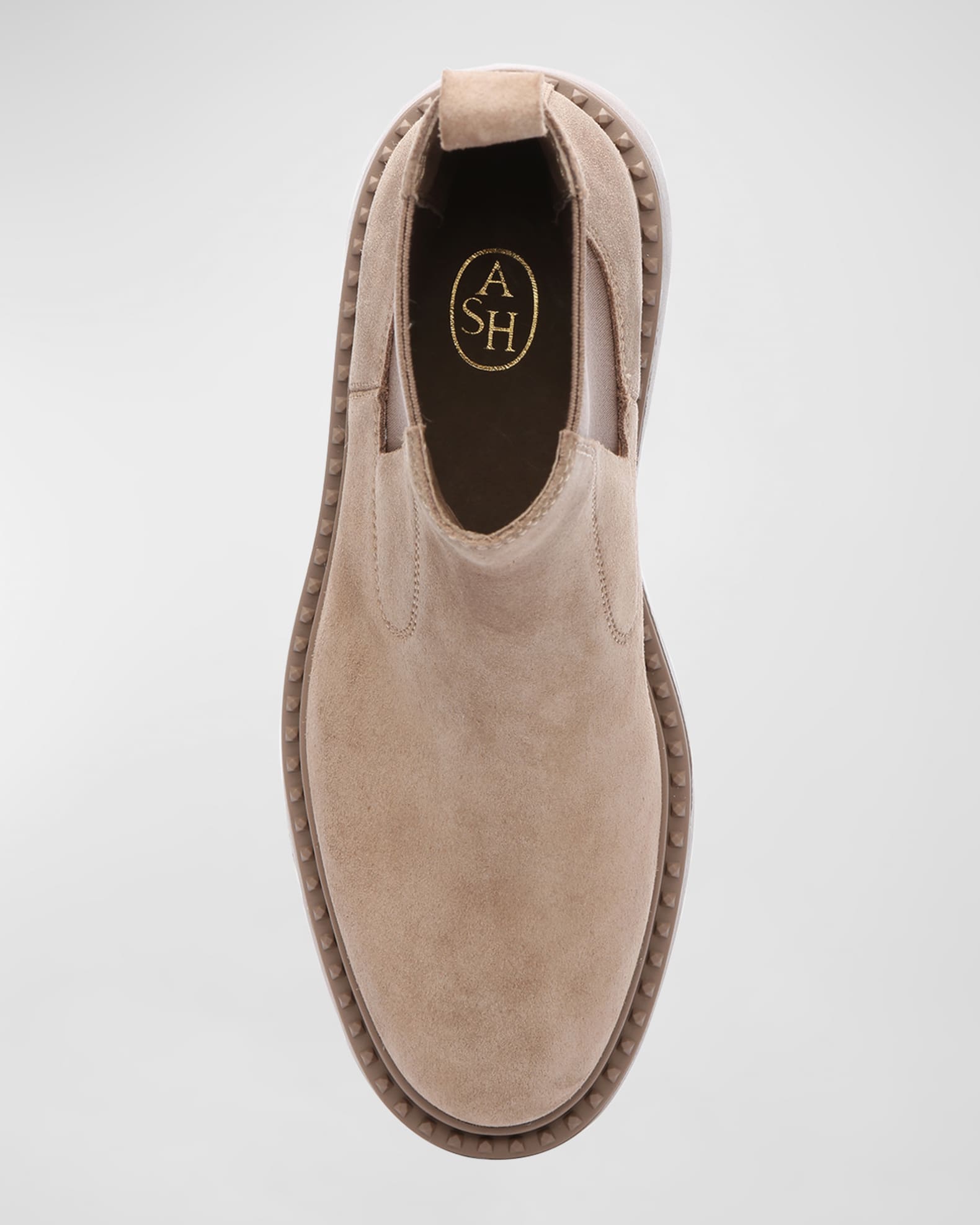 Ash Genesis Suede Lug-Sole Chelsea Booties | Neiman Marcus