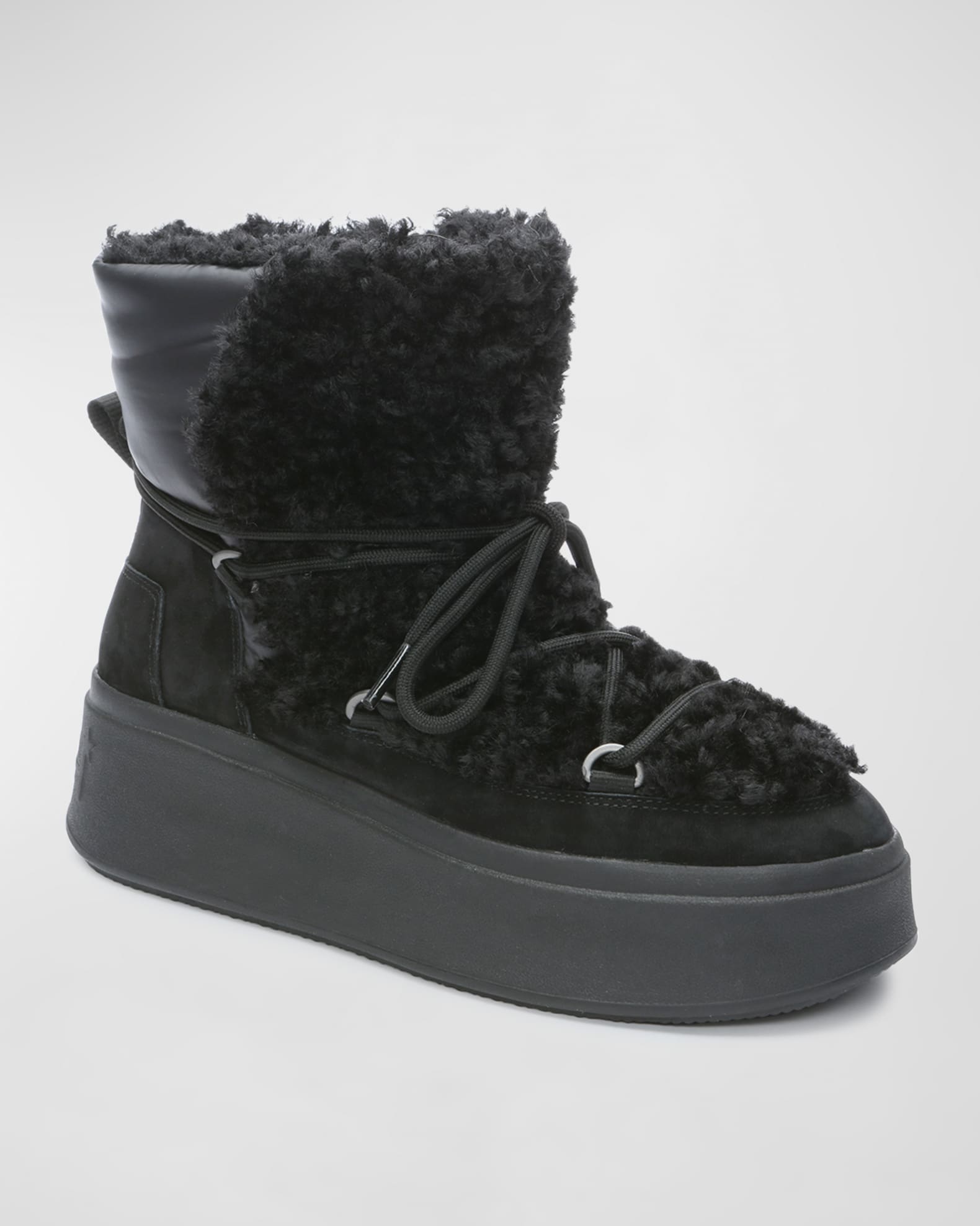Ash Moboo Faux Fur Lace-Up Snow Boots | Neiman Marcus