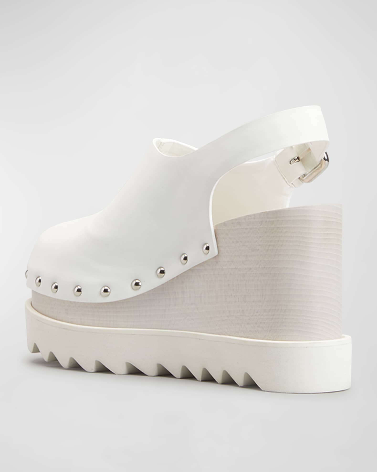 Stella McCartney Elyse Vegan Slingback Platform Clogs | Neiman Marcus