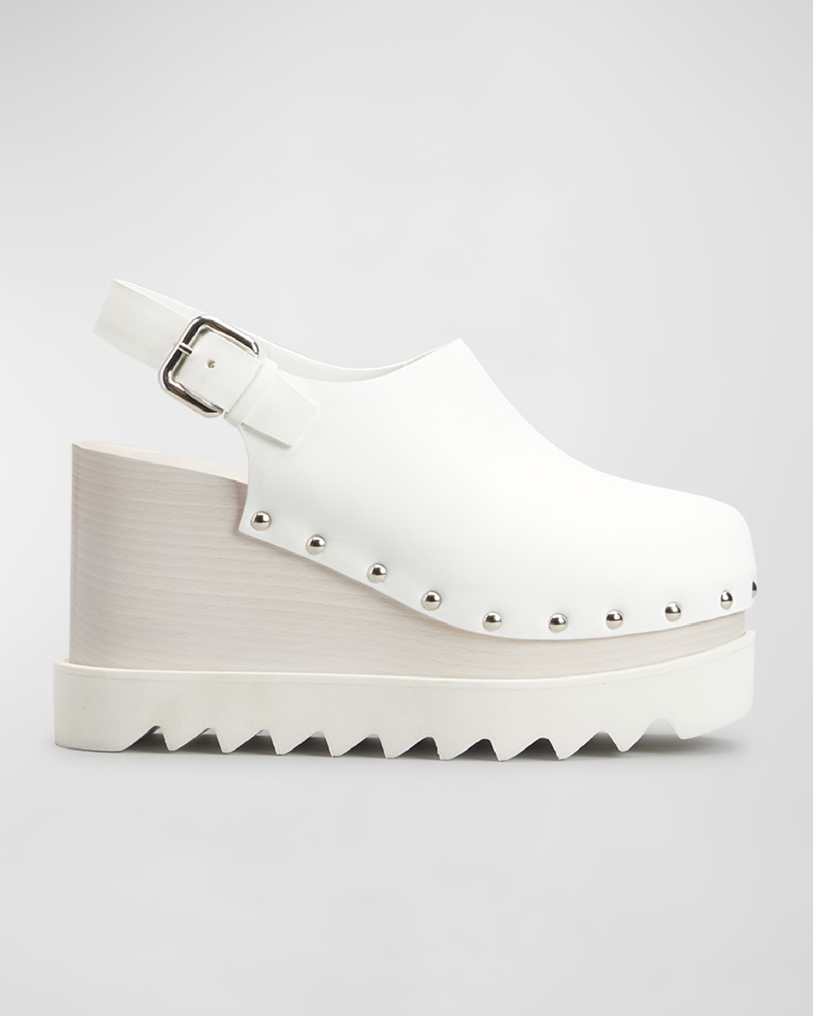 Stella McCartney Elyse Vegan Slingback Platform Clogs | Neiman Marcus