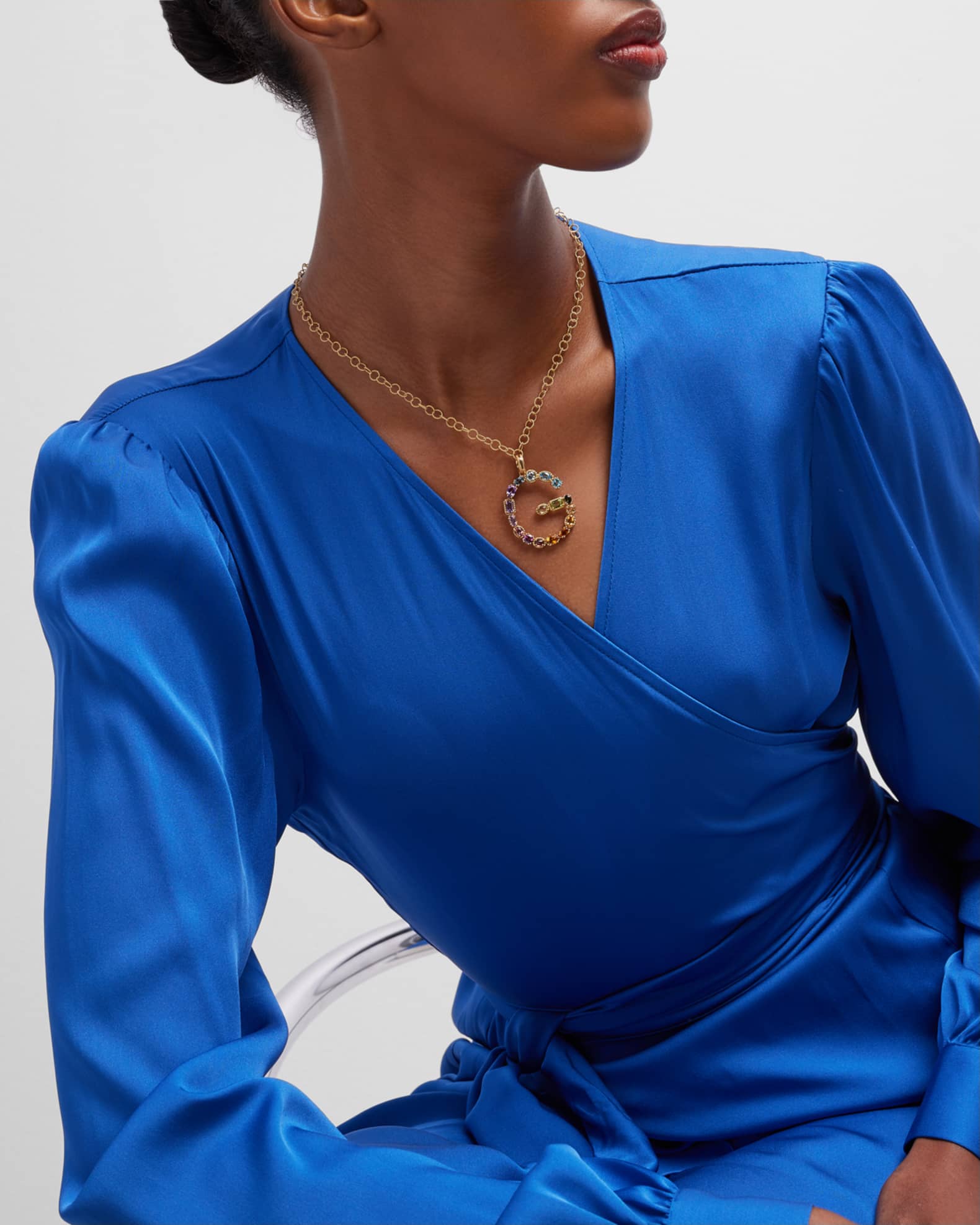 Dolce&Gabbana Yellow Gold Multi Fine Gem Charm, Letter G | Neiman Marcus