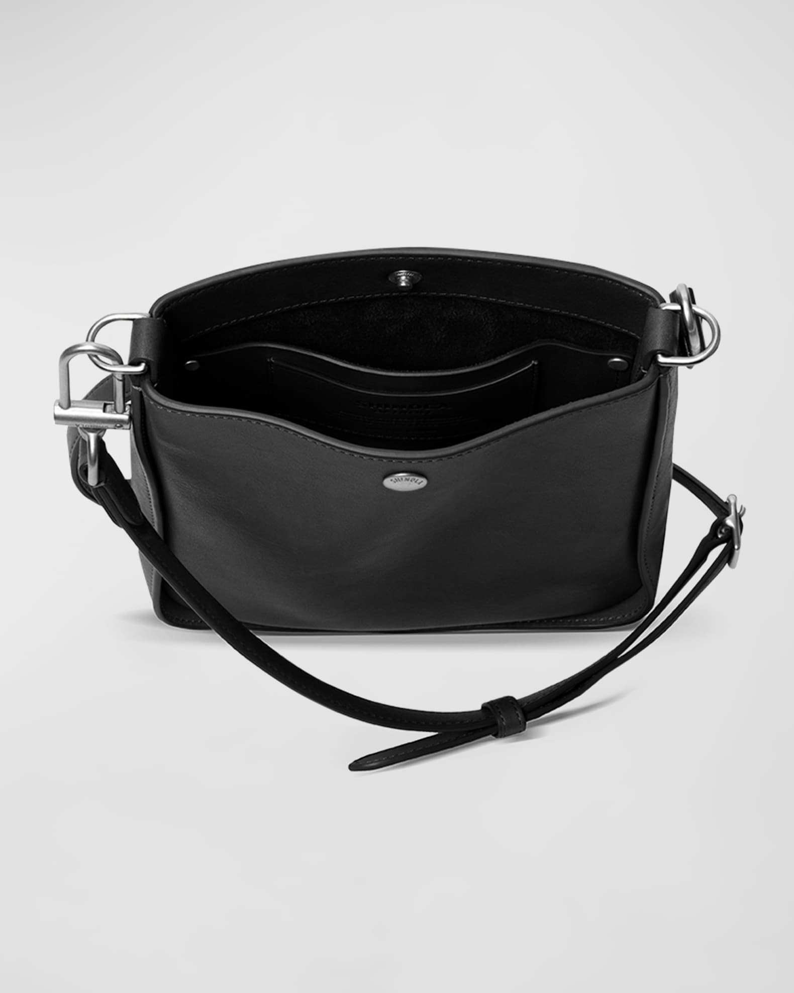 Shinola The Mini Pocket Leather Crossbody Bag | Neiman Marcus