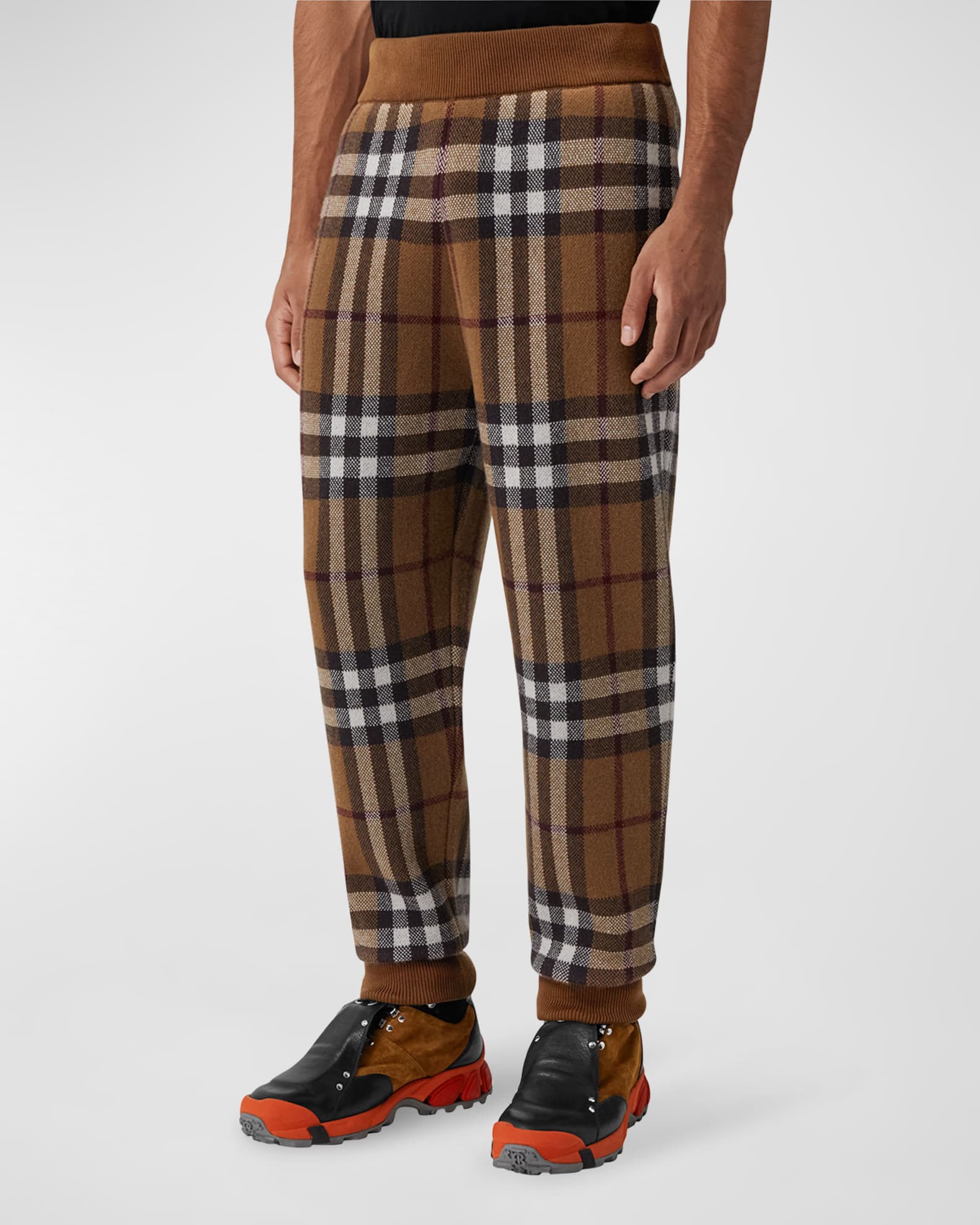 Burberry Men's Marley Check Jogger Pants | Neiman Marcus