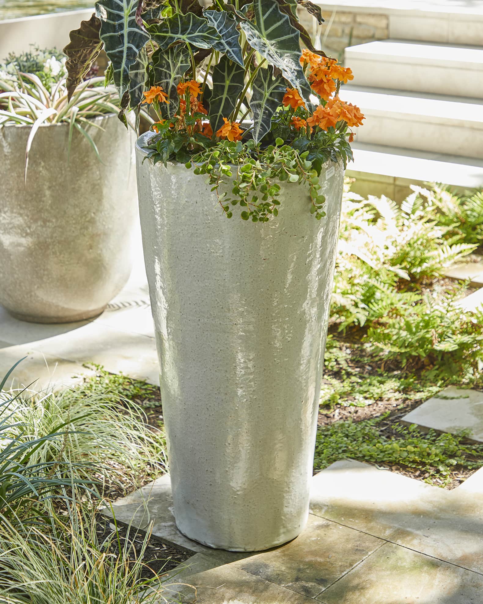 Emissary Trading Large Round Tall Planter | Neiman Marcus