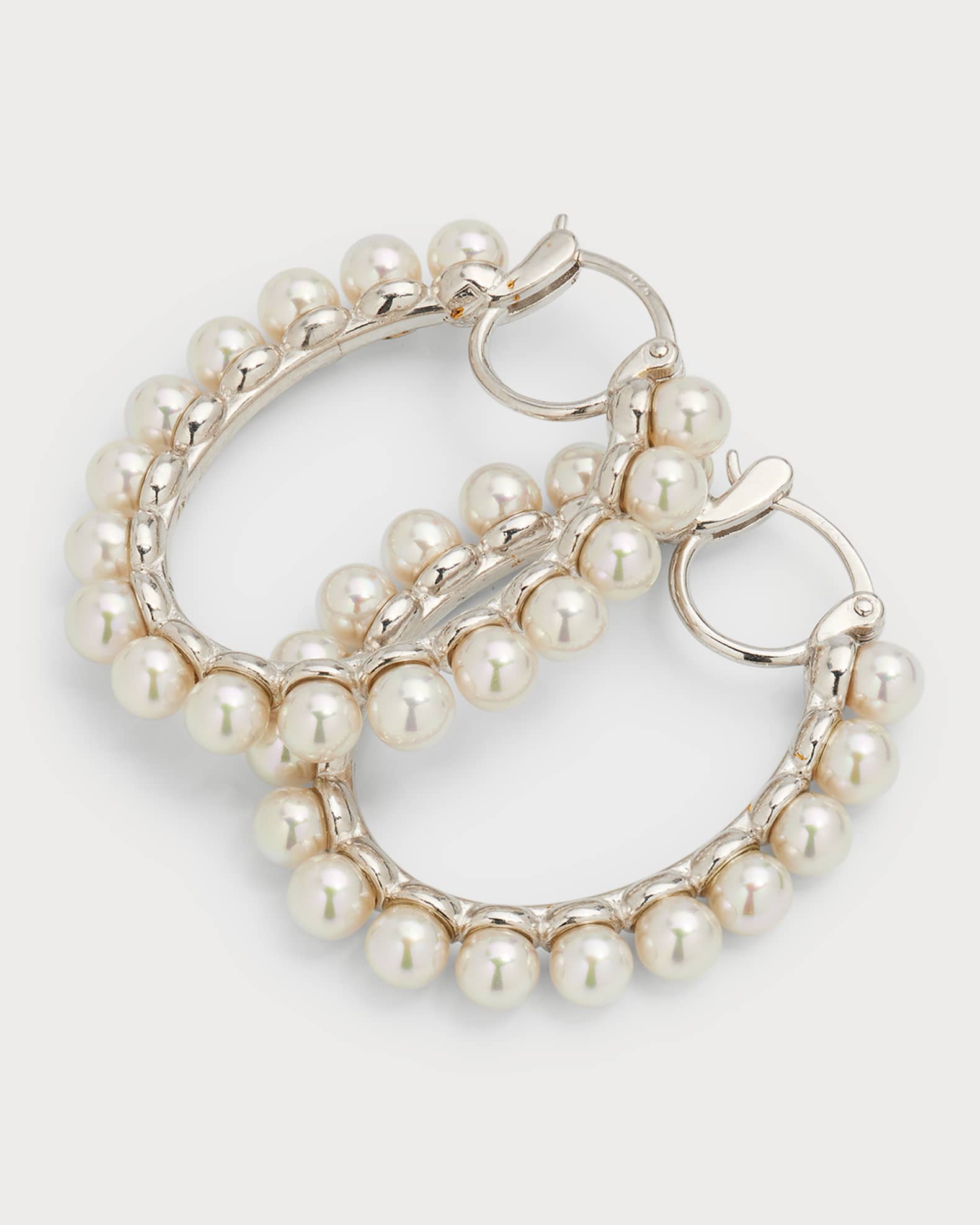 Majorica Ada Pearl Hoop Earrings | Neiman Marcus