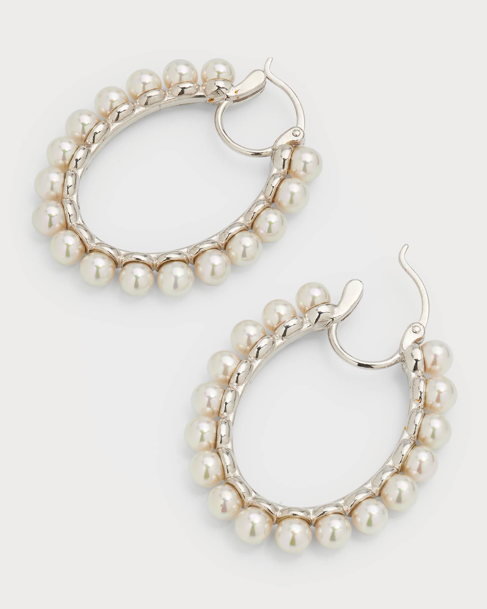 Majorica Ada Pearl Hoop Earrings | Neiman Marcus
