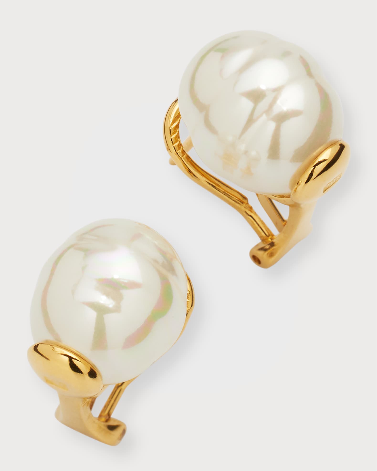Majorica Agora Pearl Omega Earrings | Neiman Marcus