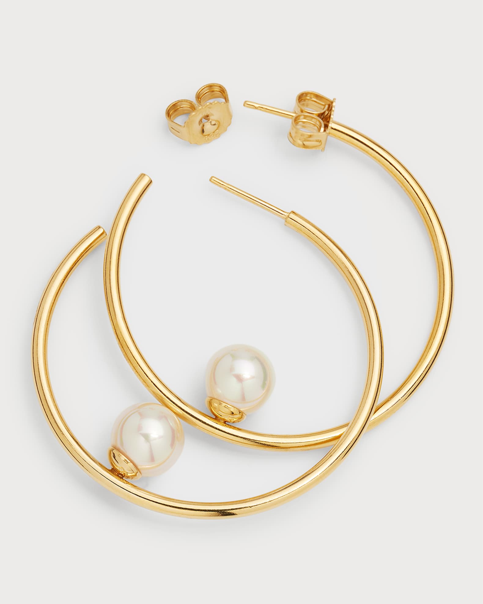 Majorica Alba Pearl Hoop Earrings | Neiman Marcus