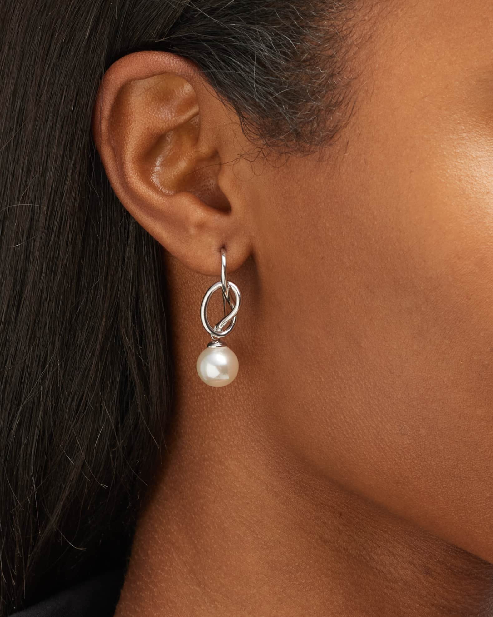 French wire pearl earrings store