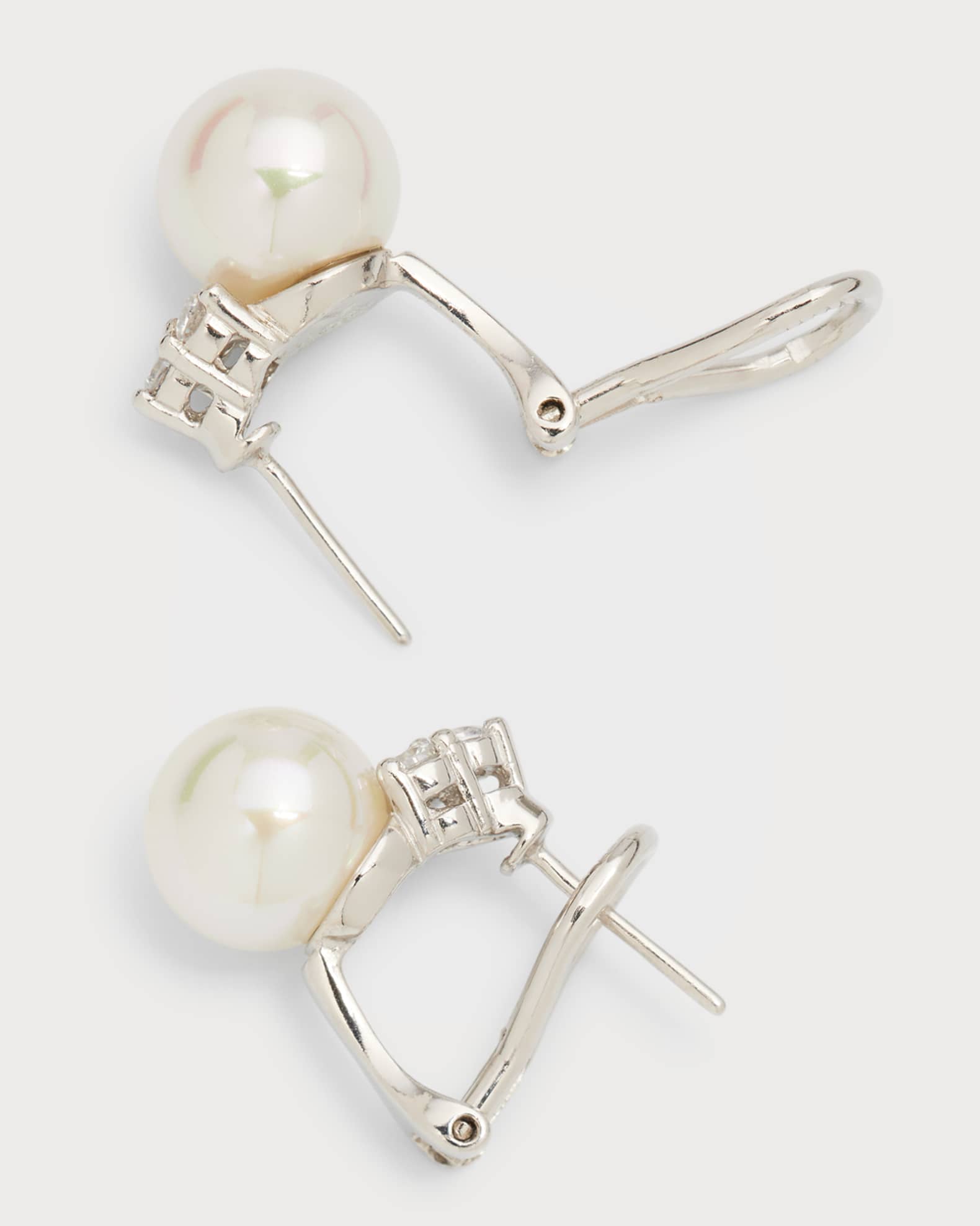 Majorica Selene Cubic Zirconia Trio and Pearl Omega Earrings | Neiman ...