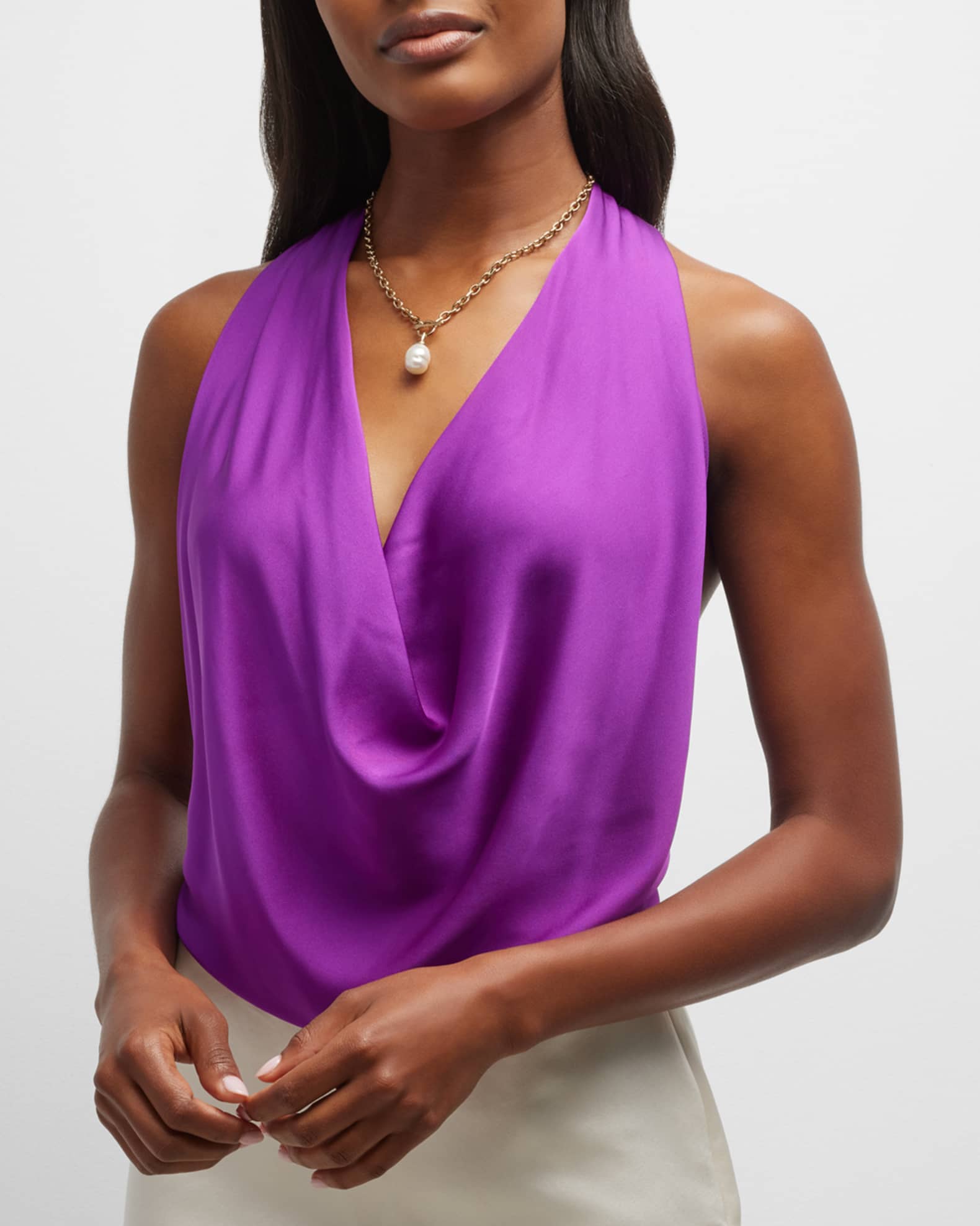 Majorica Tender Pearl Toggle Necklace, White | Neiman Marcus