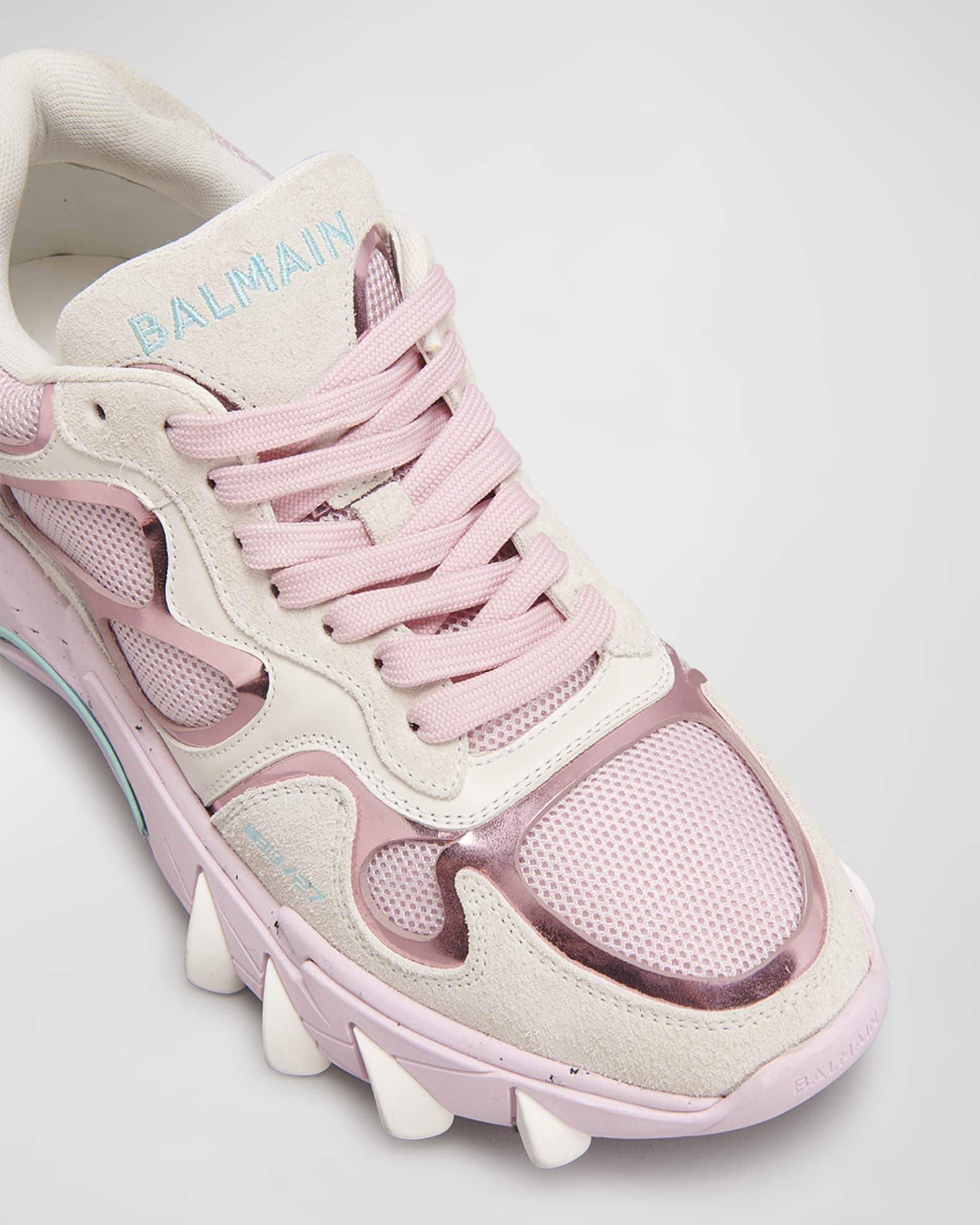 Balmain B-East Leather Fashion Sneakers | Neiman Marcus