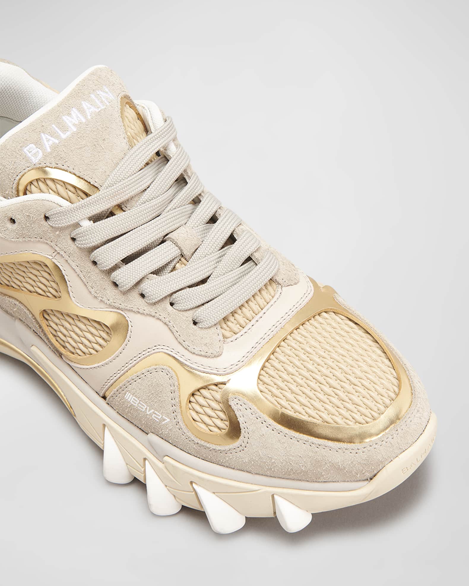 Balmain B-East Leather Fashion Sneakers | Neiman Marcus