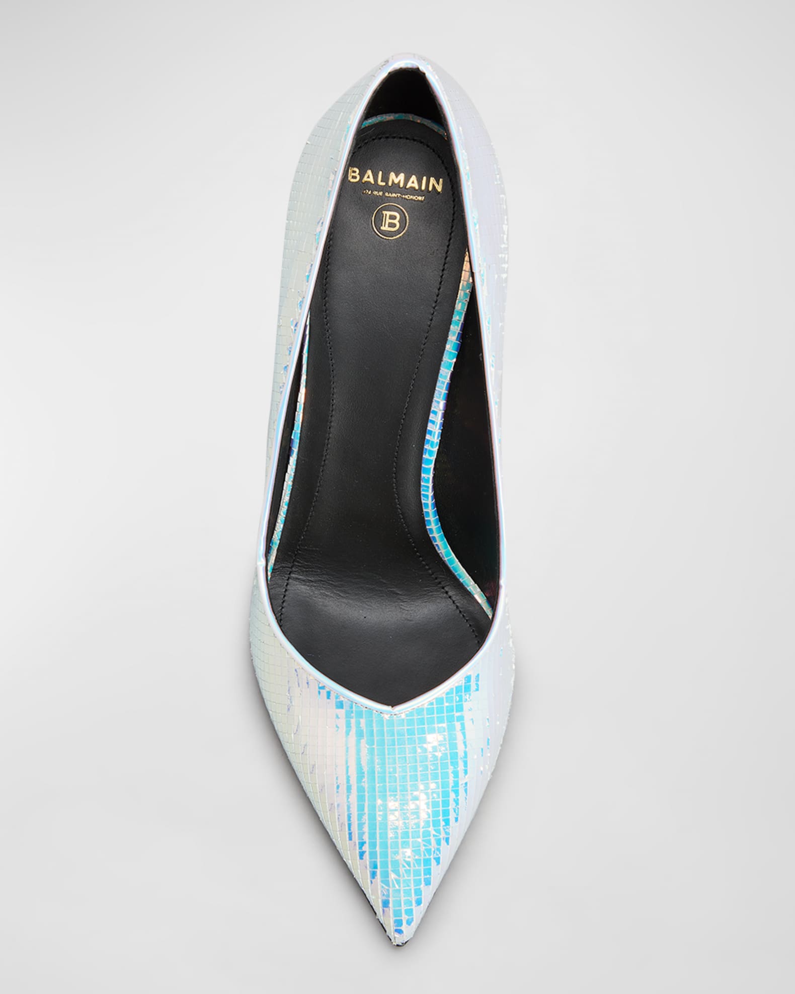 Balmain Ruby Iridescent Metallic-Heel Pumps | Neiman Marcus