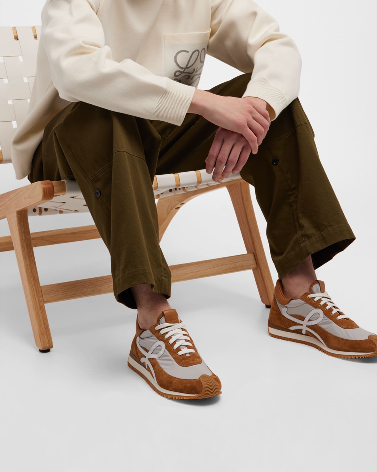 Loewe Men's Flow Runner Sneakers | Neiman Marcus