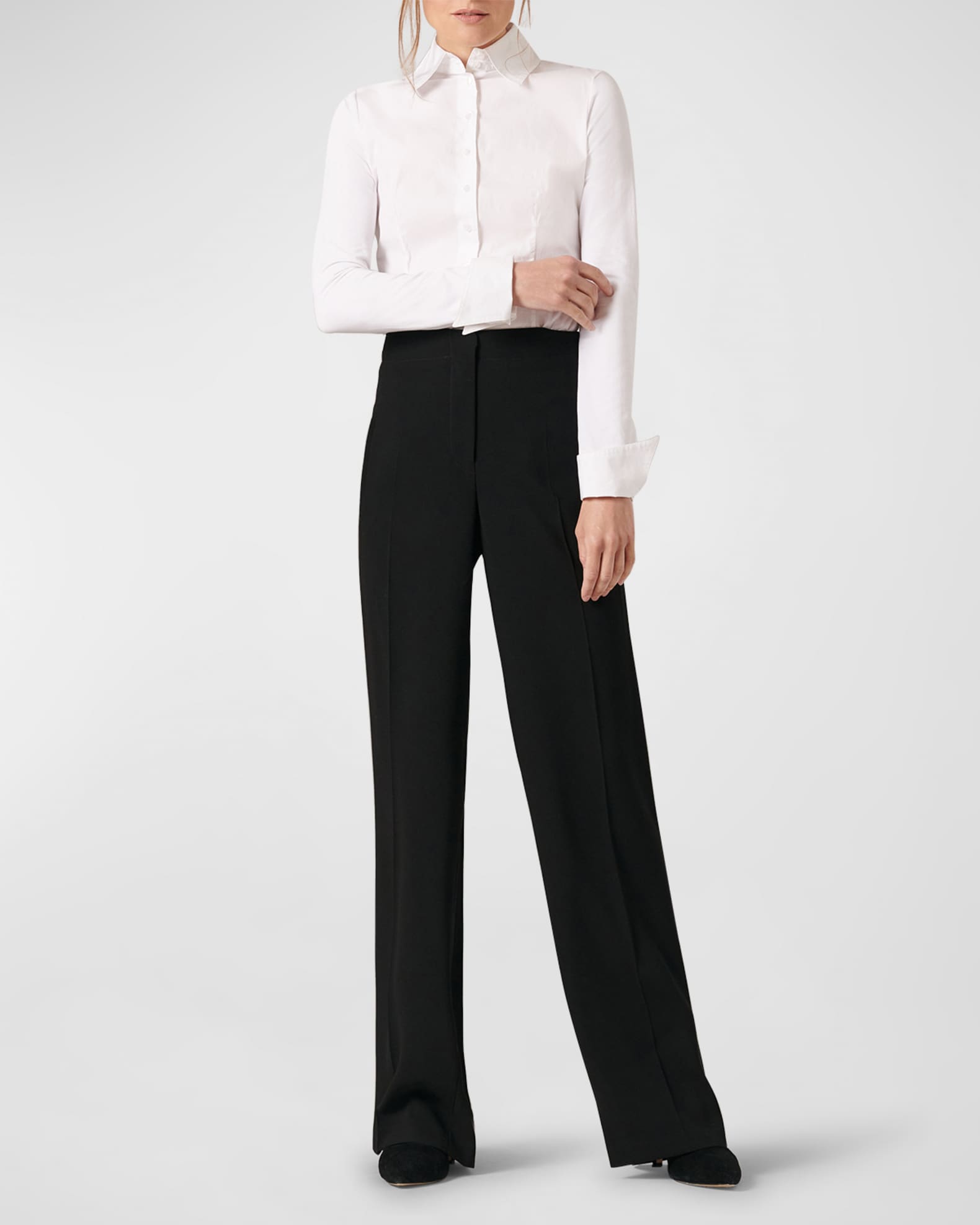 Anne Fontaine Armantine Button-Down Cotton Blouse | Neiman Marcus