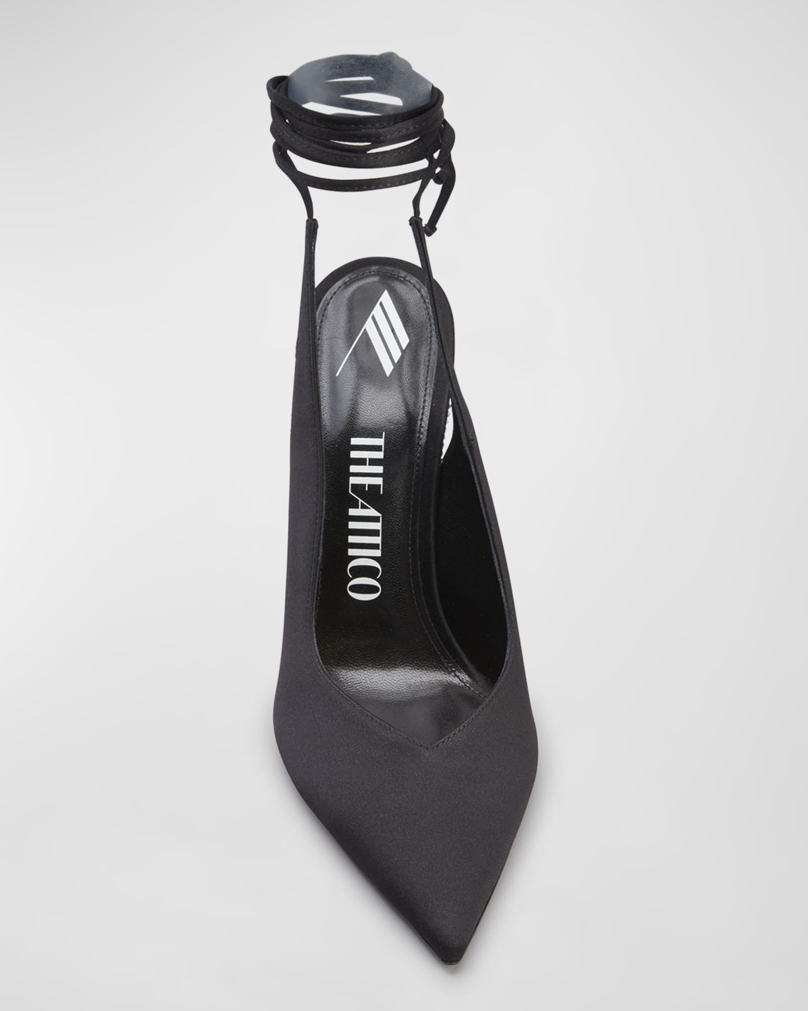 The Attico Venus Satin Slingback Pumps Neiman Marcus