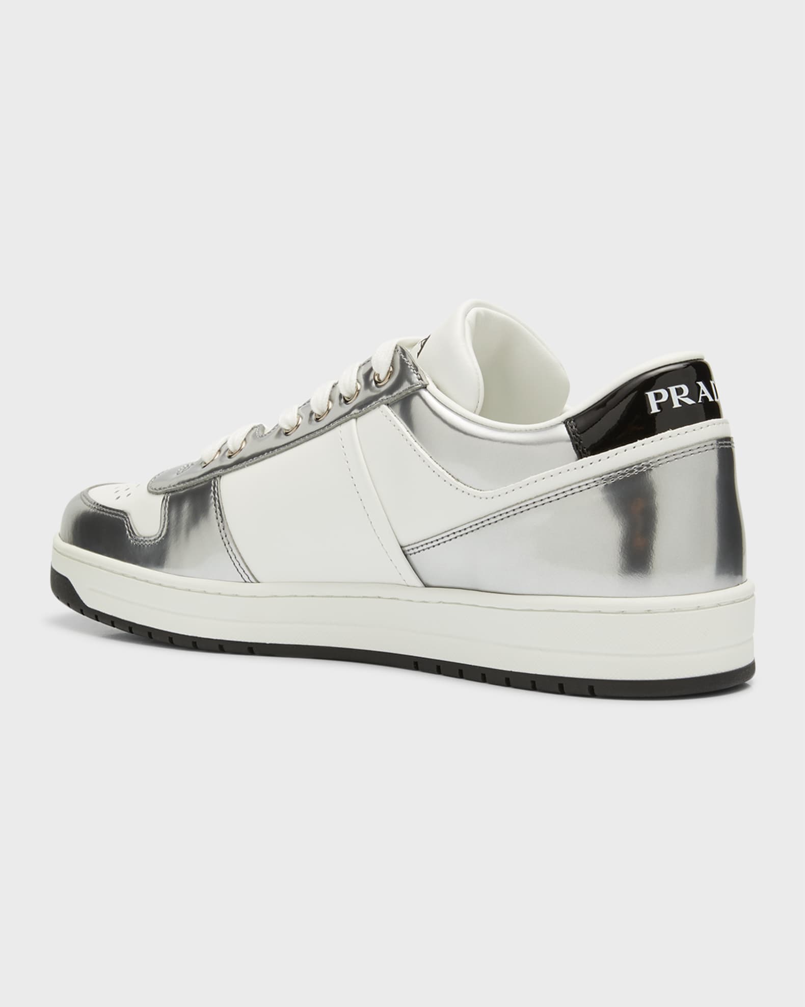 Prada Men's Downtown Leather Low-Top Sneakers | Neiman Marcus