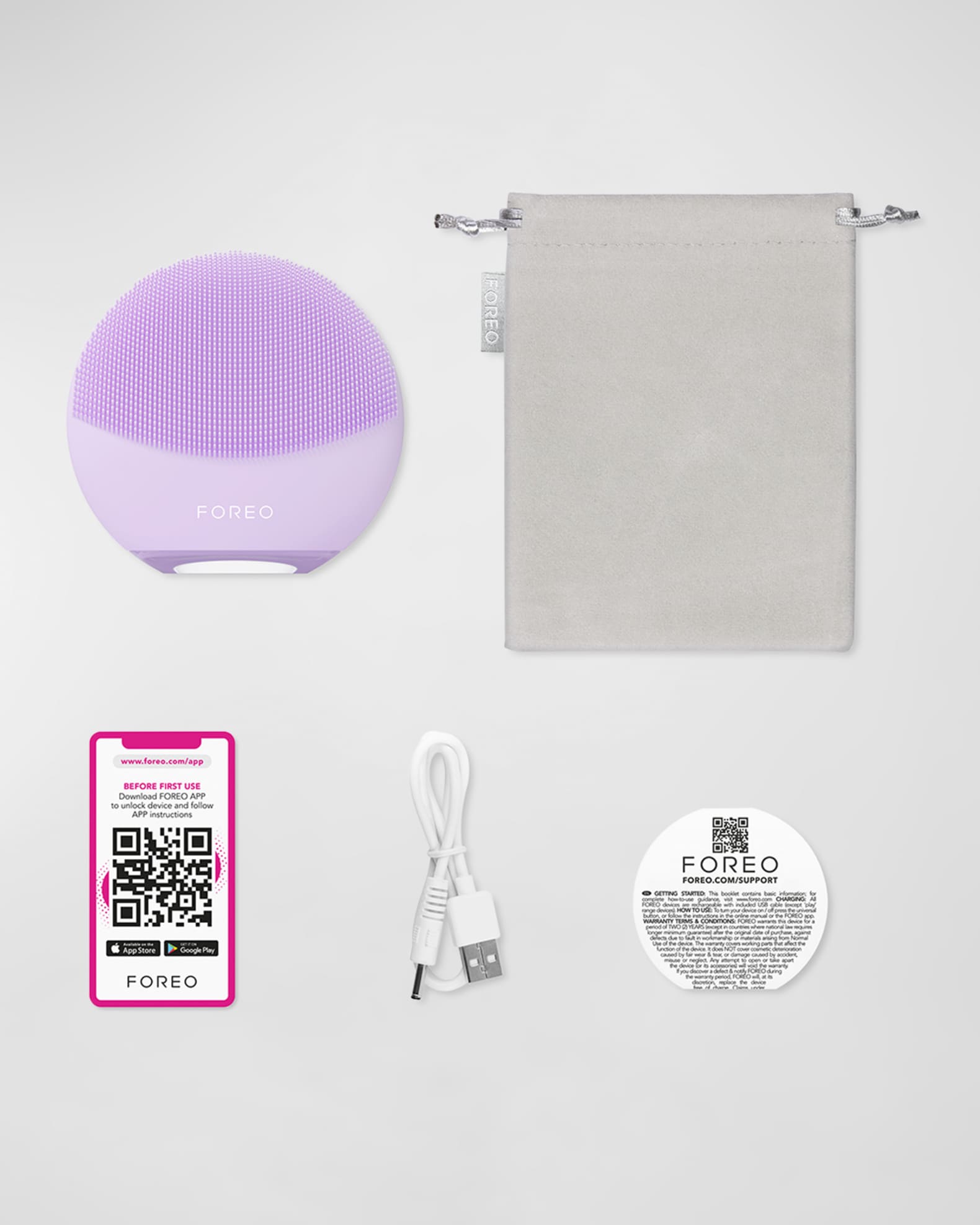 Foreo Luna 4 Mini Deep Cleansing Dual-Sided Facial Cleansing Massager ...