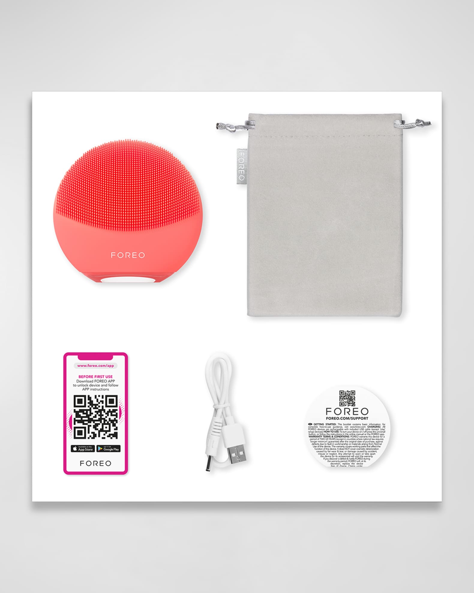 Foreo Luna 4 Mini Deep Cleansing Dual-Sided Facial Cleansing Massager ...