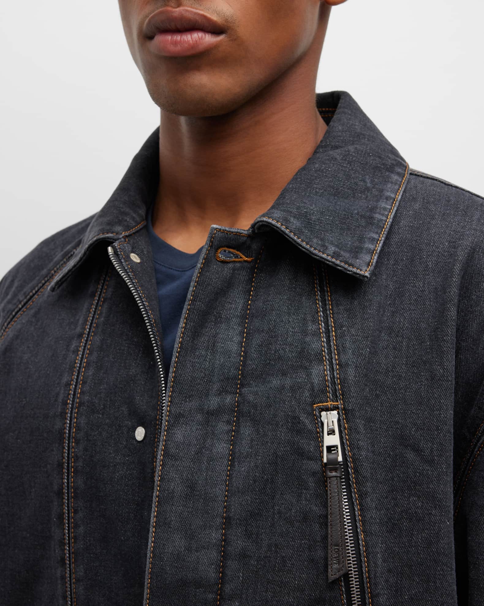 Loewe Men's Puzzle Denim Jacket | Neiman Marcus