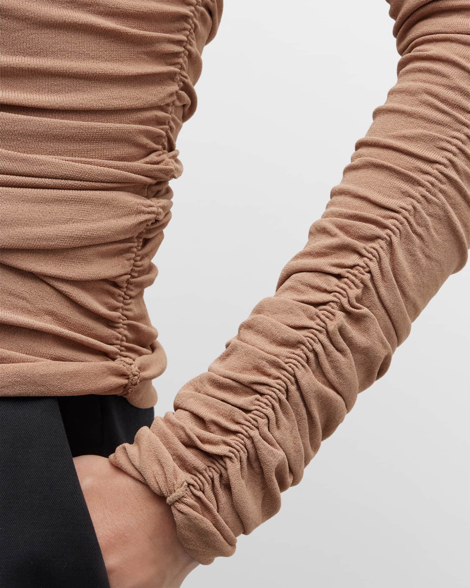 Khaite Zuri Off-Shoulder Ruched Top | Neiman Marcus