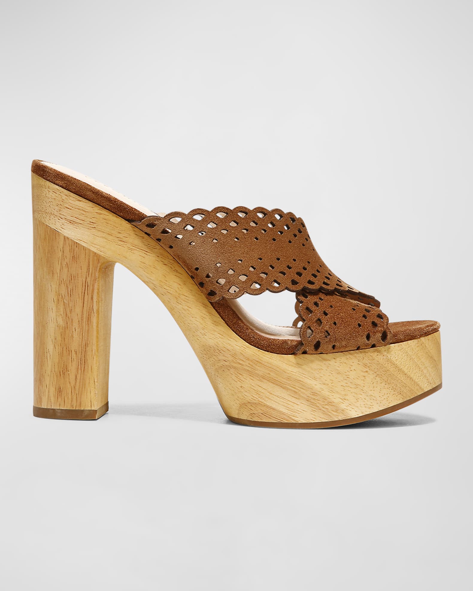 Veronica Beard Gaynor Suede Clog Sandals | Neiman Marcus