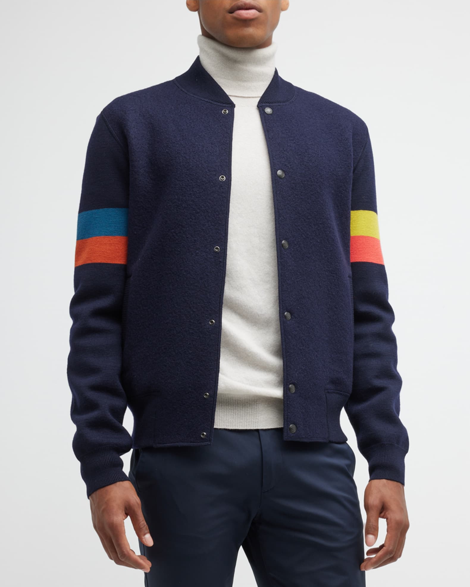 Paul Smith Men's Knit Bomber Jacket | Neiman Marcus