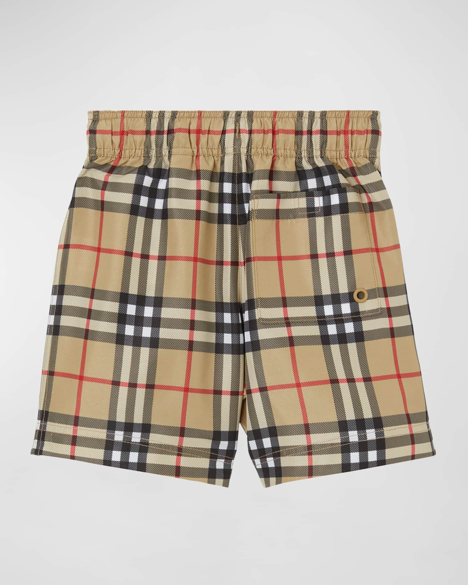 Burberry Boy's Malcolm Vintage Check Swim Trunks, Size 6M-2 | Neiman Marcus