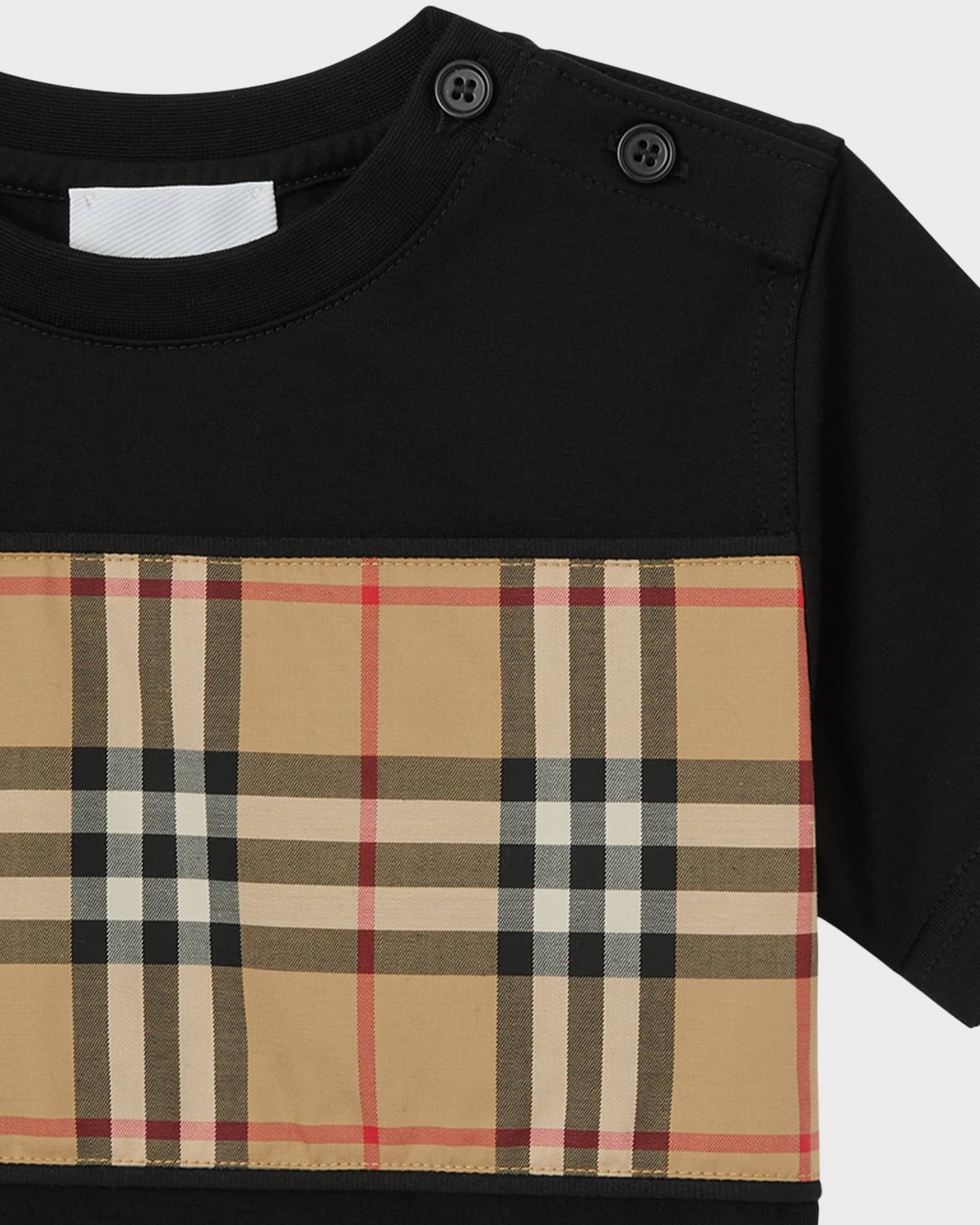 Burberry Kid's Cedar Vintage Check-Print T-Shirt, Size 6M-2 | Neiman Marcus