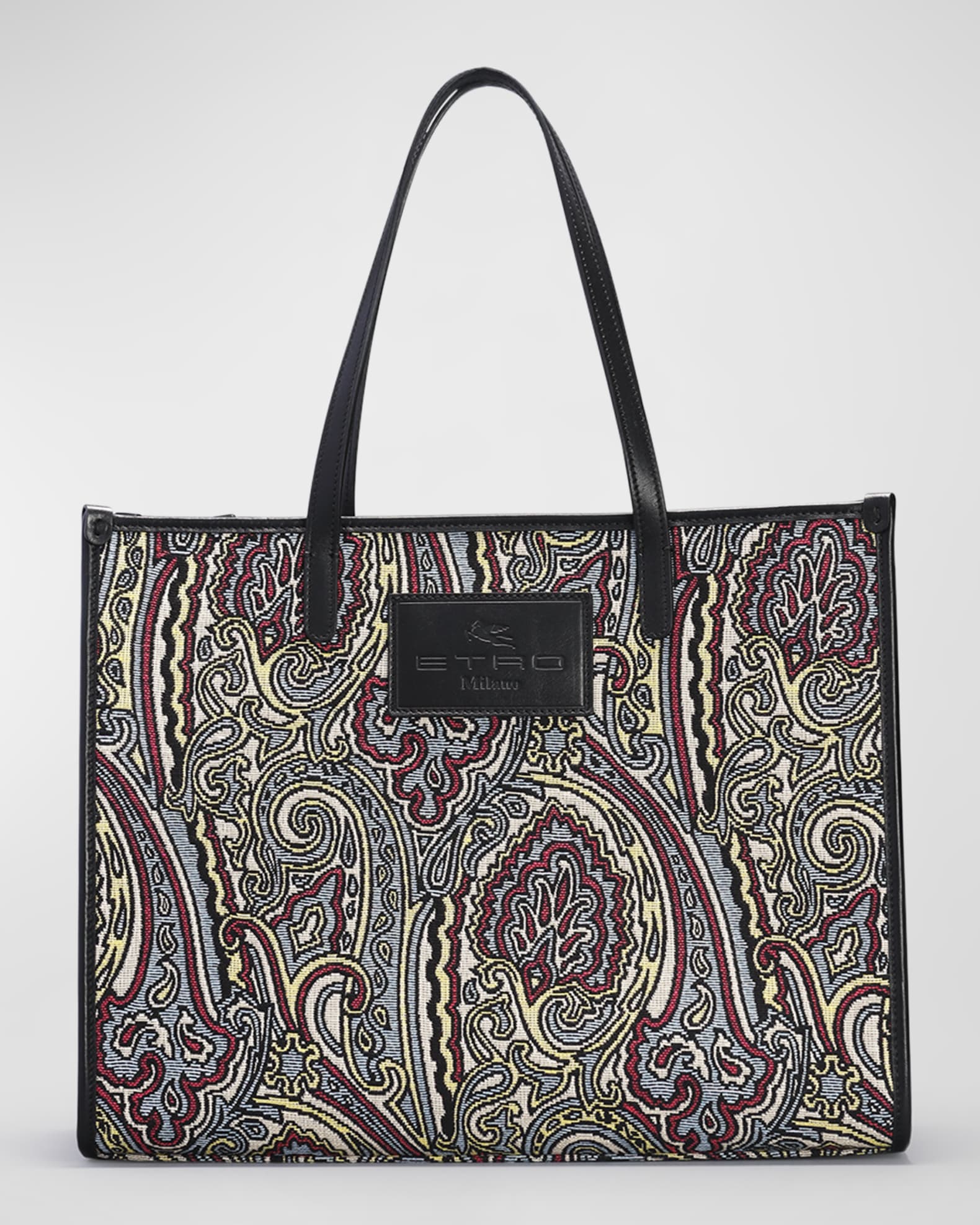 Etro Globetrotter Jacquard Shopper Tote Bag | Neiman Marcus
