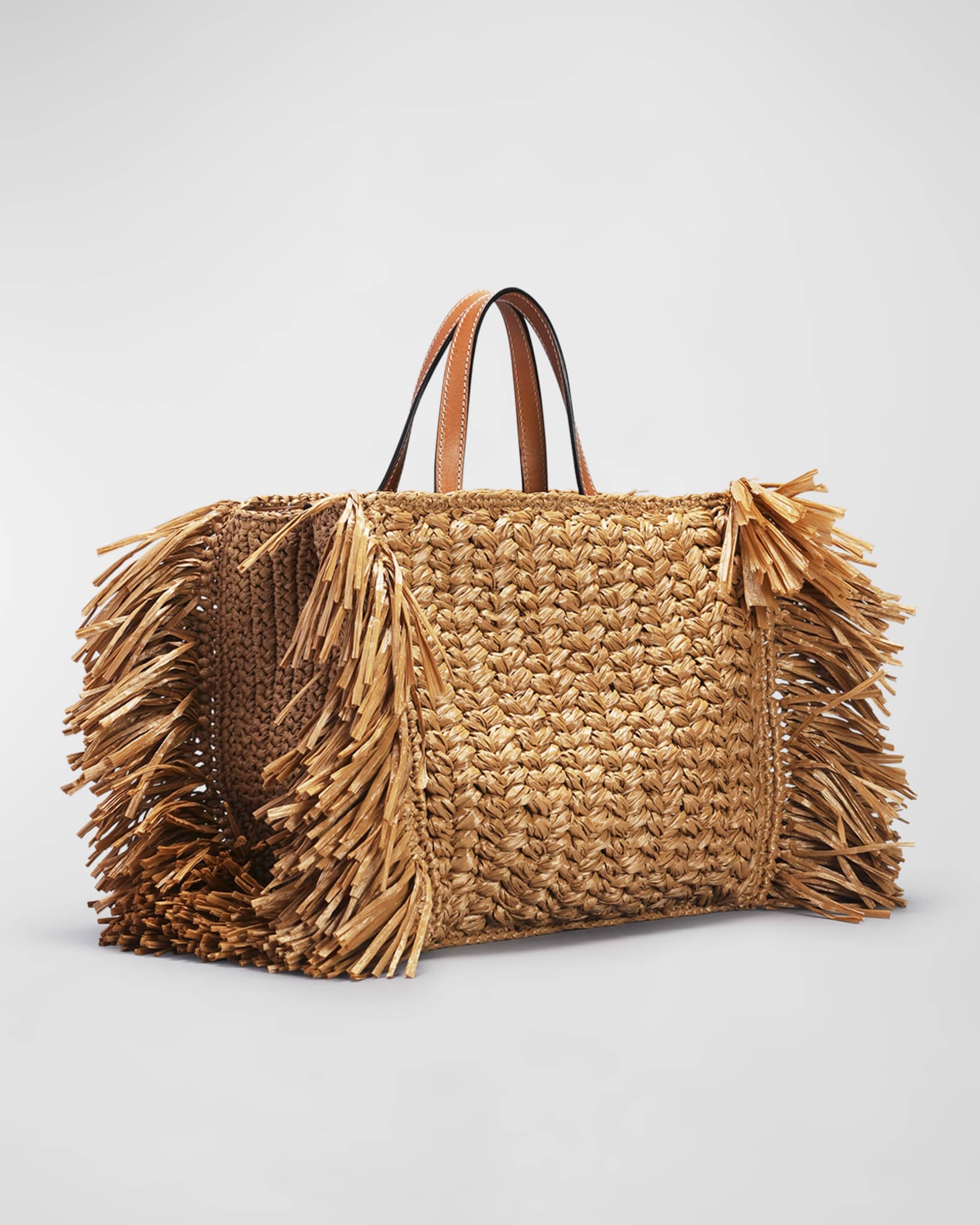 Etro Globetrotter Logo Braided Raffia Tote Bag | Neiman Marcus