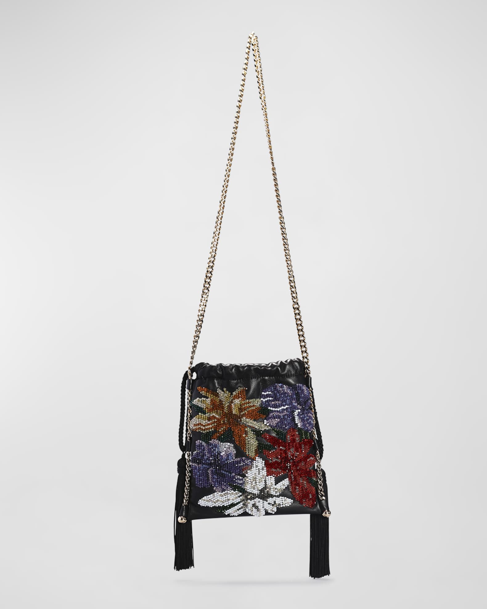 Etro Flower Drawstring Chain Shoulder Bag | Neiman Marcus