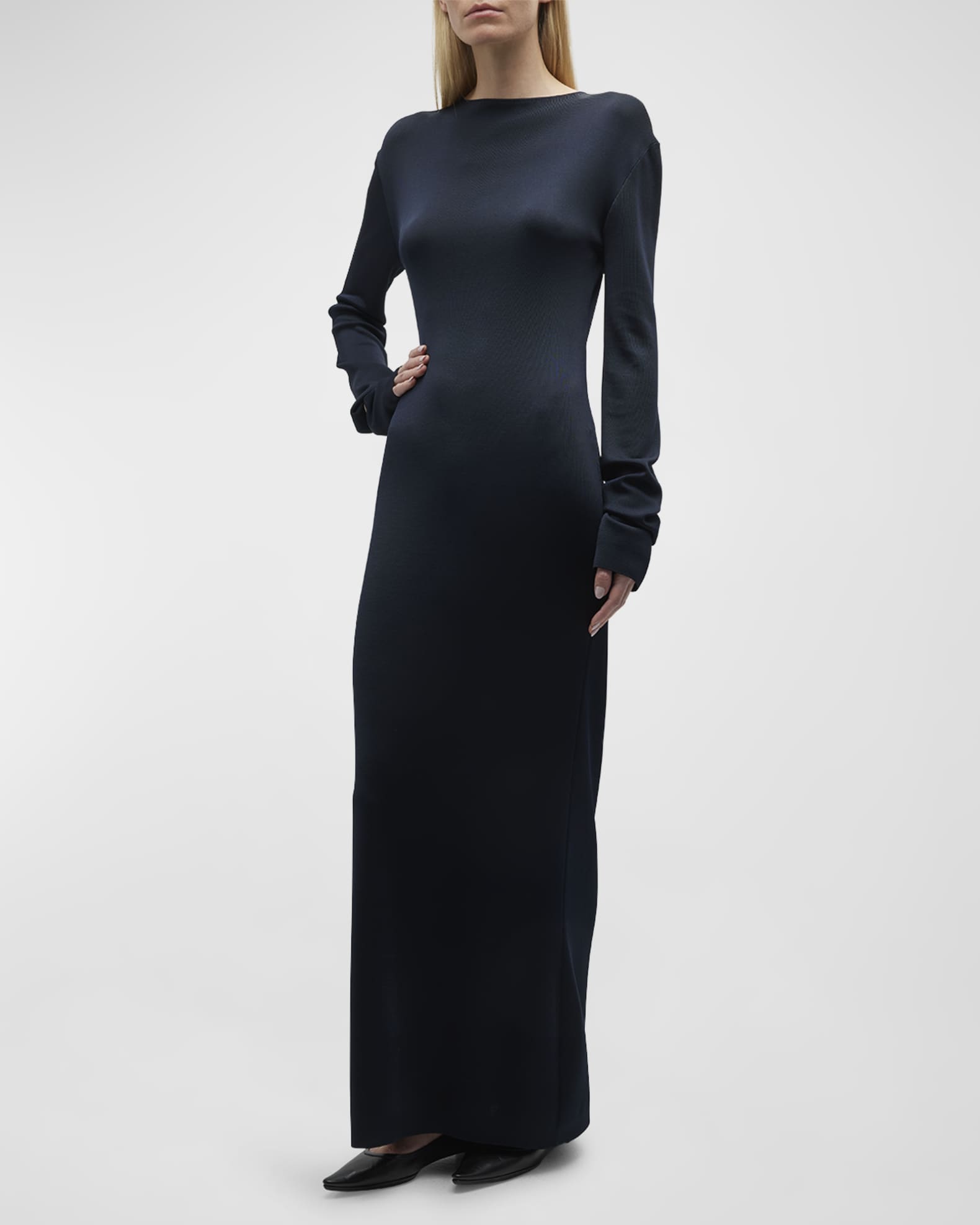 THE ROW Grete Long-Sleeve Maxi Dress | Neiman Marcus