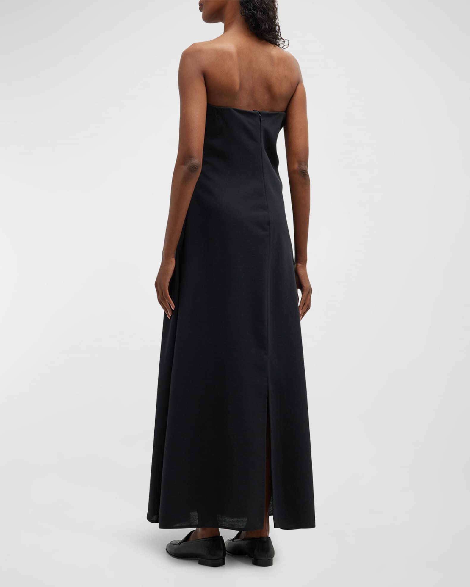 THE ROW Bima Gathered Strapless Dress | Neiman Marcus