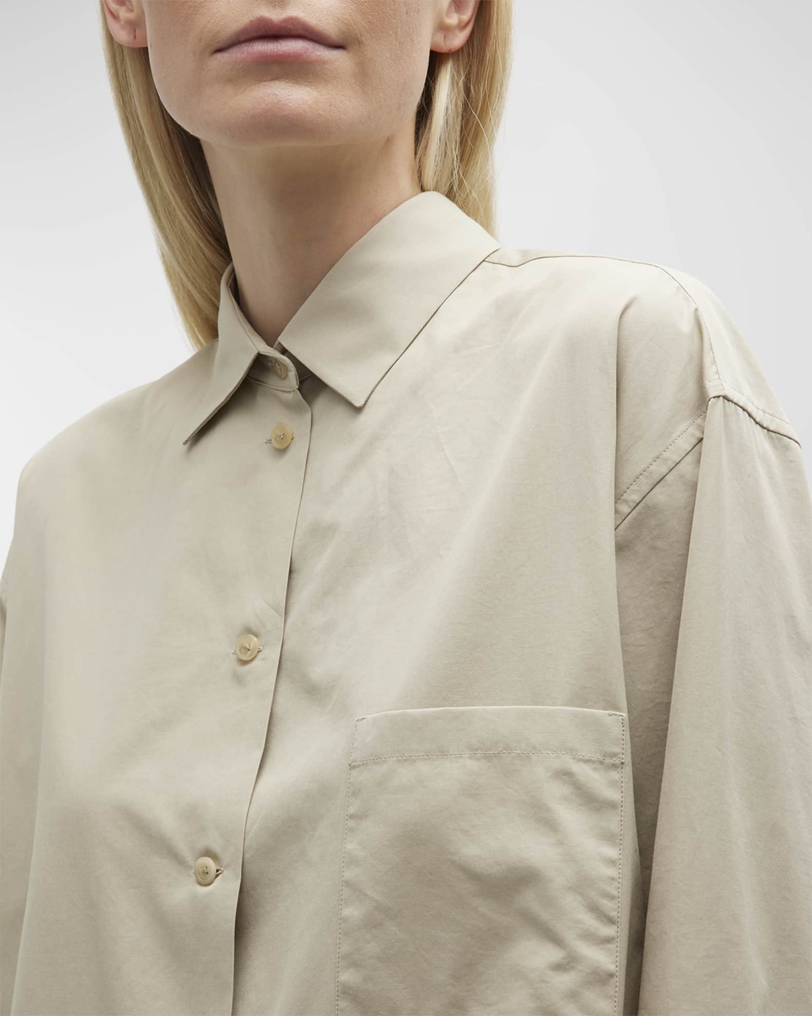 THE ROW Brant Classic Button-Front Shirt | Neiman Marcus