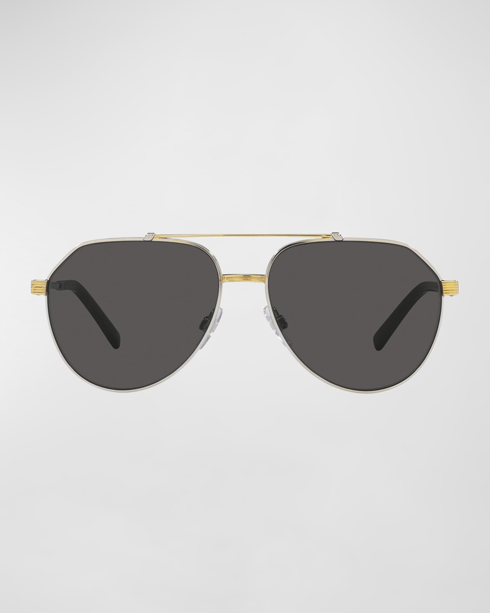Dolce&Gabbana Men's Two-Tone Double-Bridge Aviator Sunglasses | Neiman ...