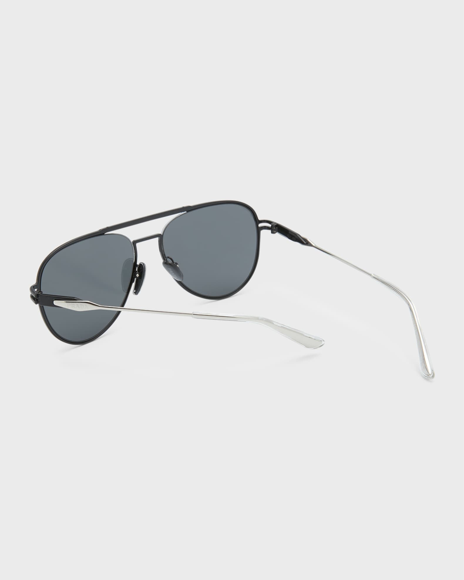 Prada Men's Double-Bridge Metal Aviator Sunglasses | Neiman Marcus