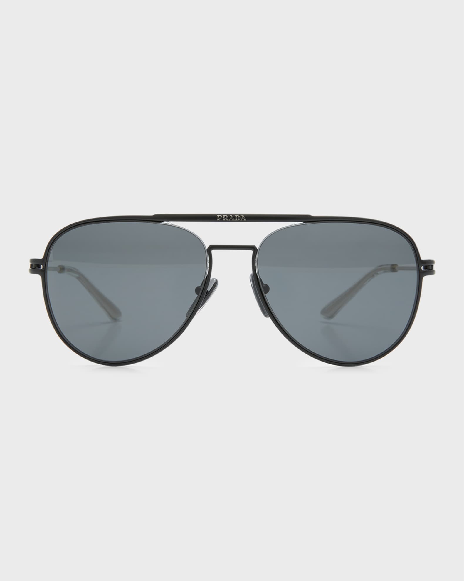 Prada Men's Double-Bridge Metal Aviator Sunglasses | Neiman Marcus