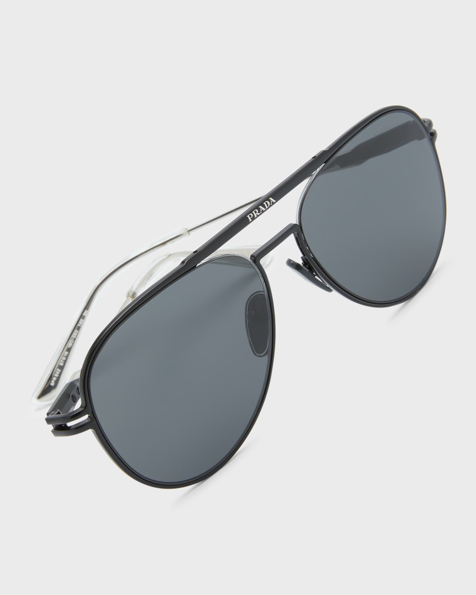 Prada Men's Double-Bridge Metal Aviator Sunglasses | Neiman Marcus