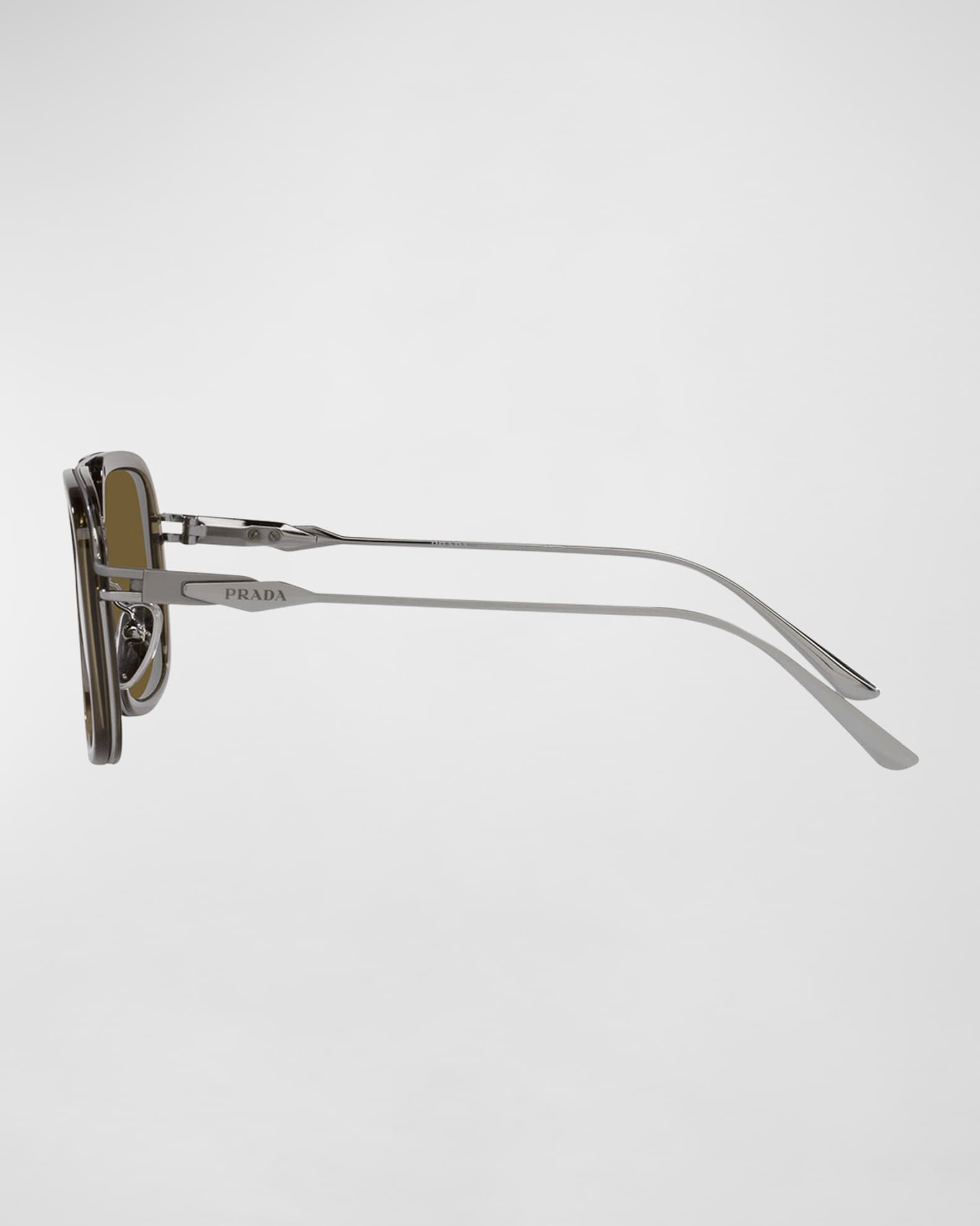 Prada Men's Double-Bridge Rectangle Sunglasses | Neiman Marcus