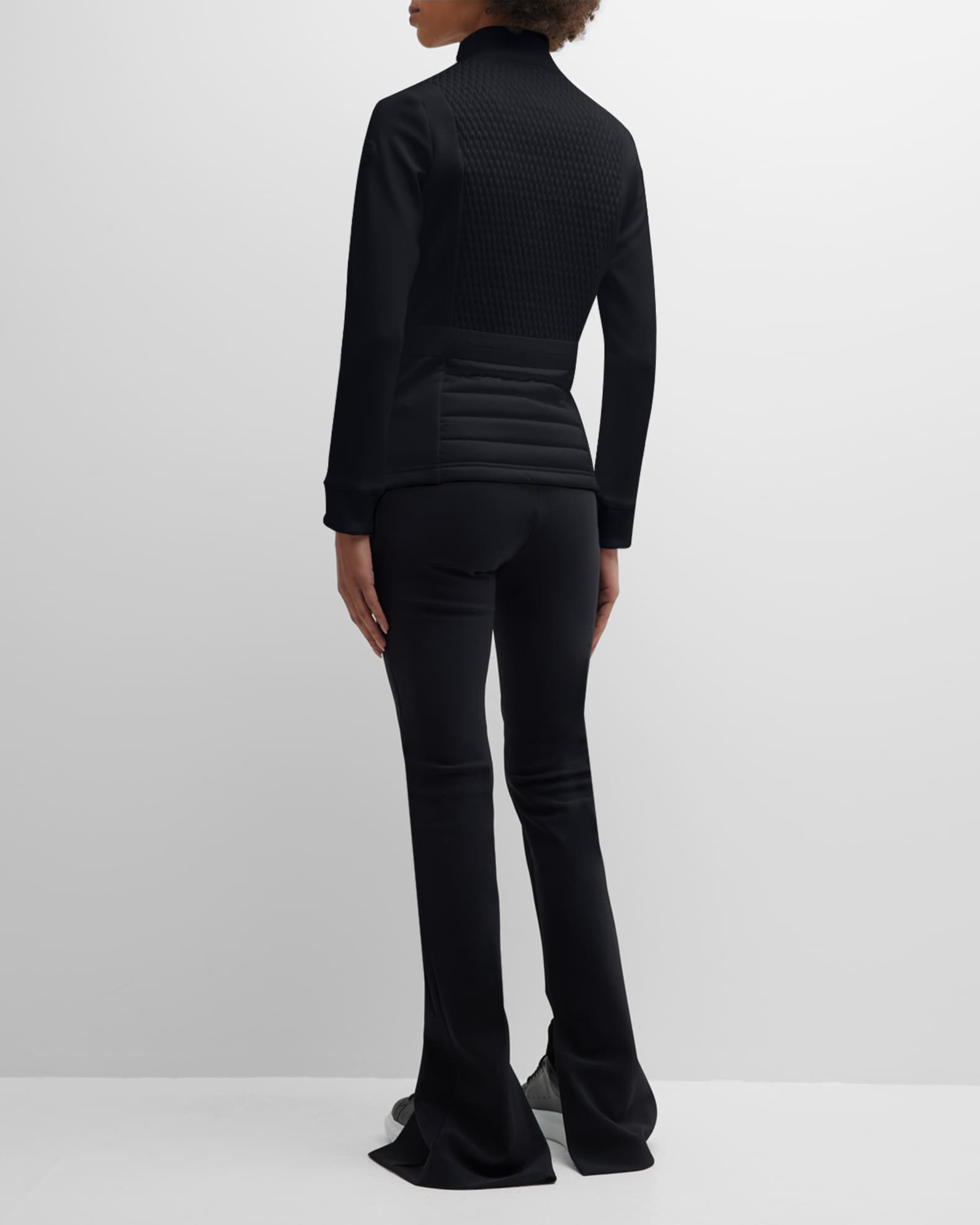 FUSALP Meryl Zip-Up Diamond Smocked Jacket | Neiman Marcus