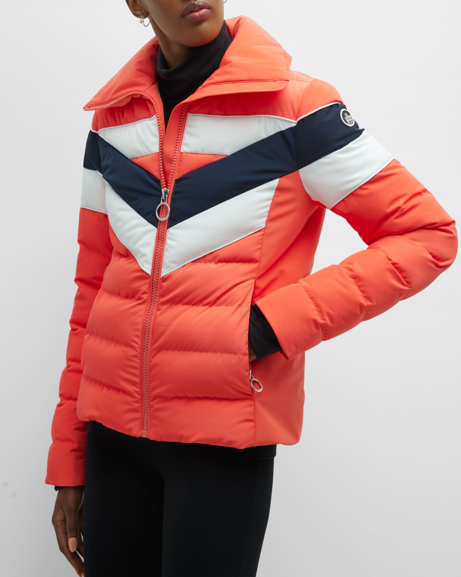 FUSALP Mathilde Chevron Puffer Coat | Neiman Marcus